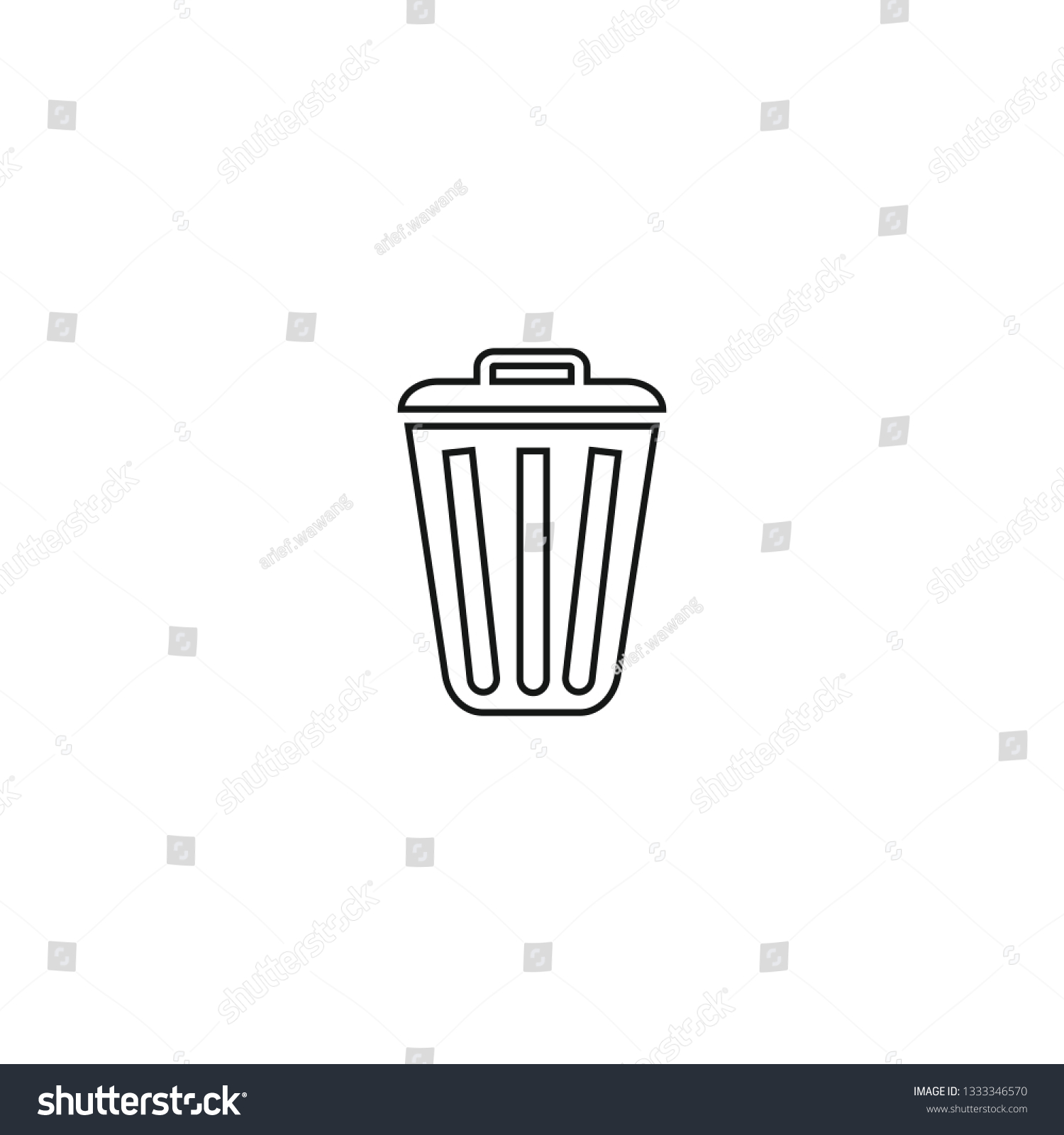 Trash Icon Symbol Stock Vector (Royalty Free) 1333346570 | Shutterstock