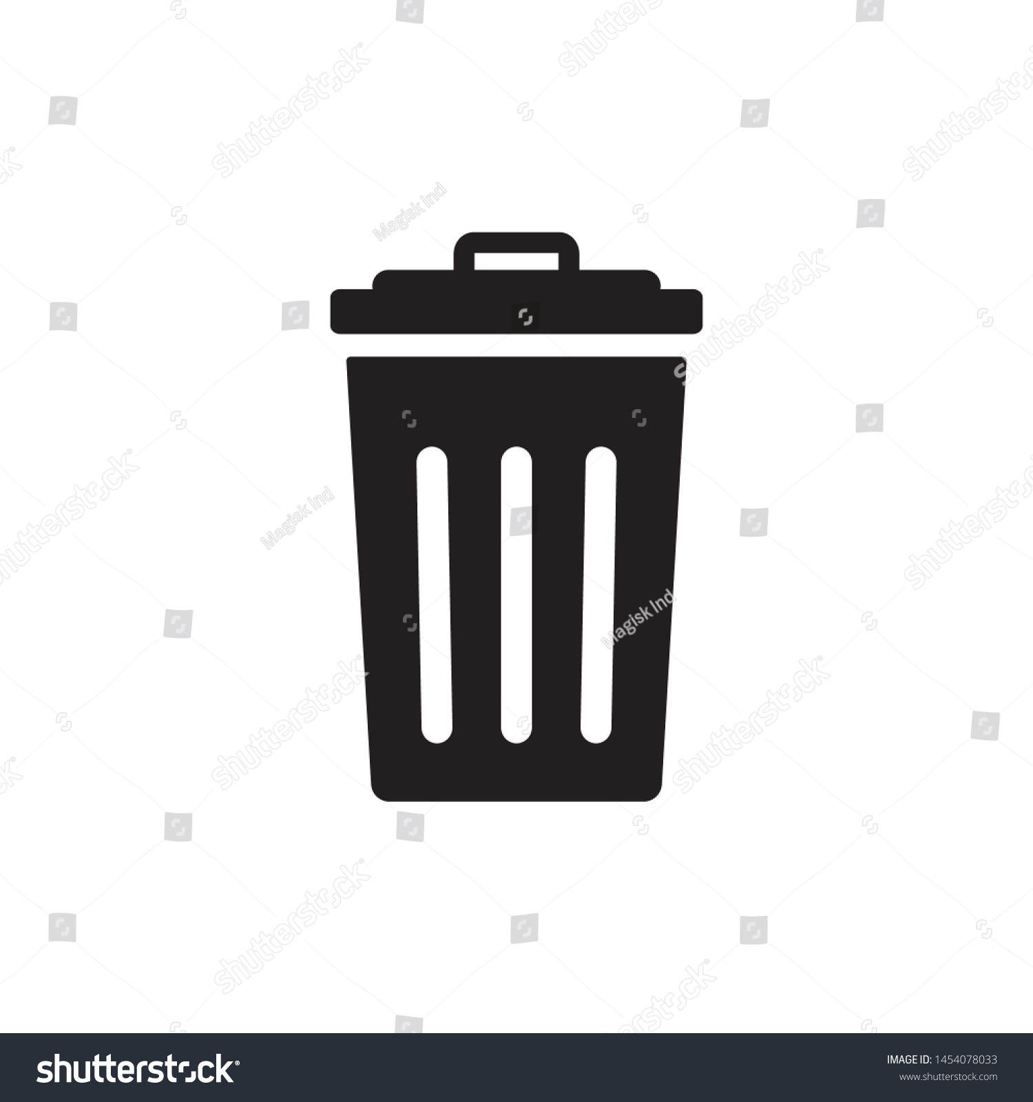 Trash Icon Vector Flat Design Garbage Stock Vector (Royalty Free ...