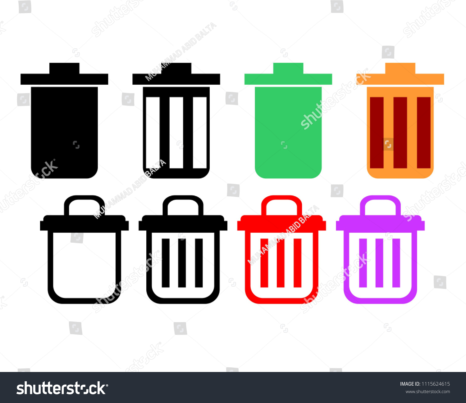 Trash Illustration Vector Stock Vector (Royalty Free) 1115624615 ...