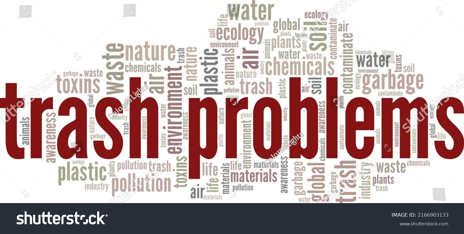 Trash Problems Word Cloud Conceptual Design Stock Vector (Royalty Free ...