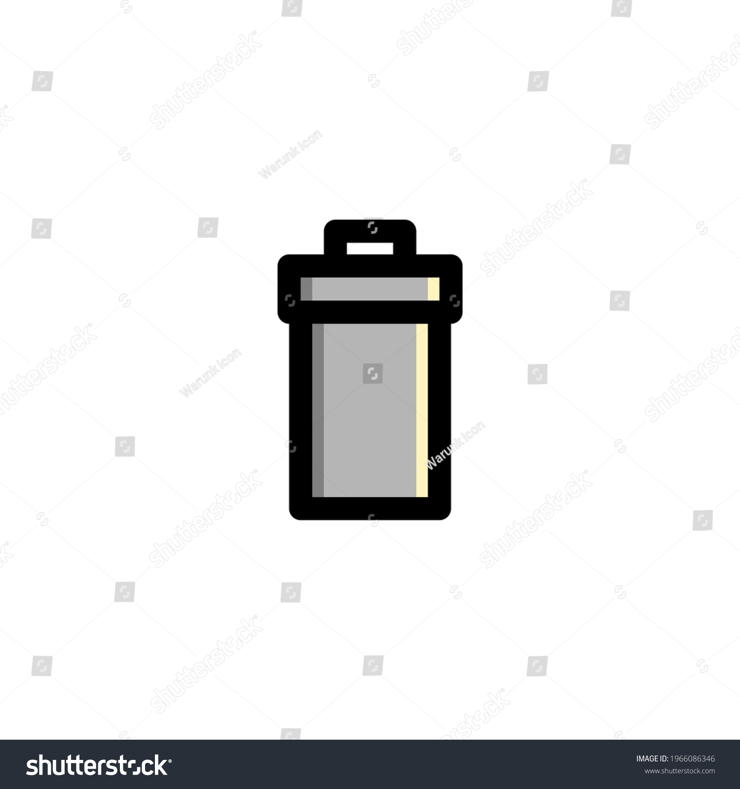 Trash User Interface Outline Icon Logo Stock Vector (Royalty Free ...