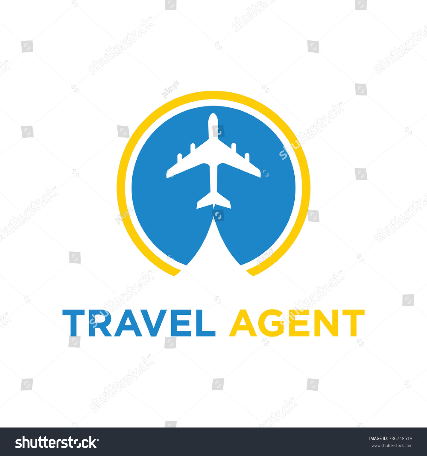 Travel Agent Vector Logo Design Illustration Stock Vector (Royalty Free ...