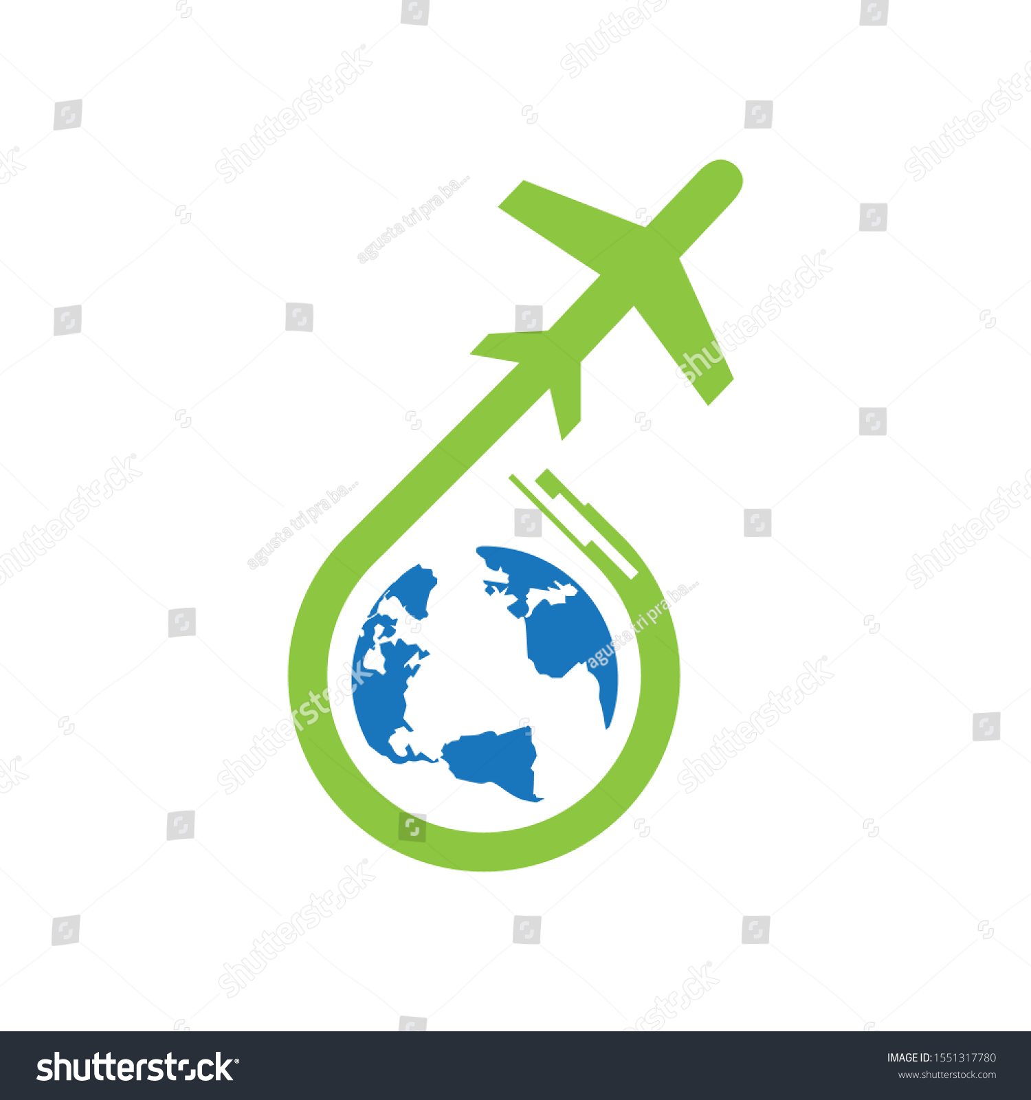 Travel Flight Logo World Globe Vector Stock Vector (Royalty Free ...