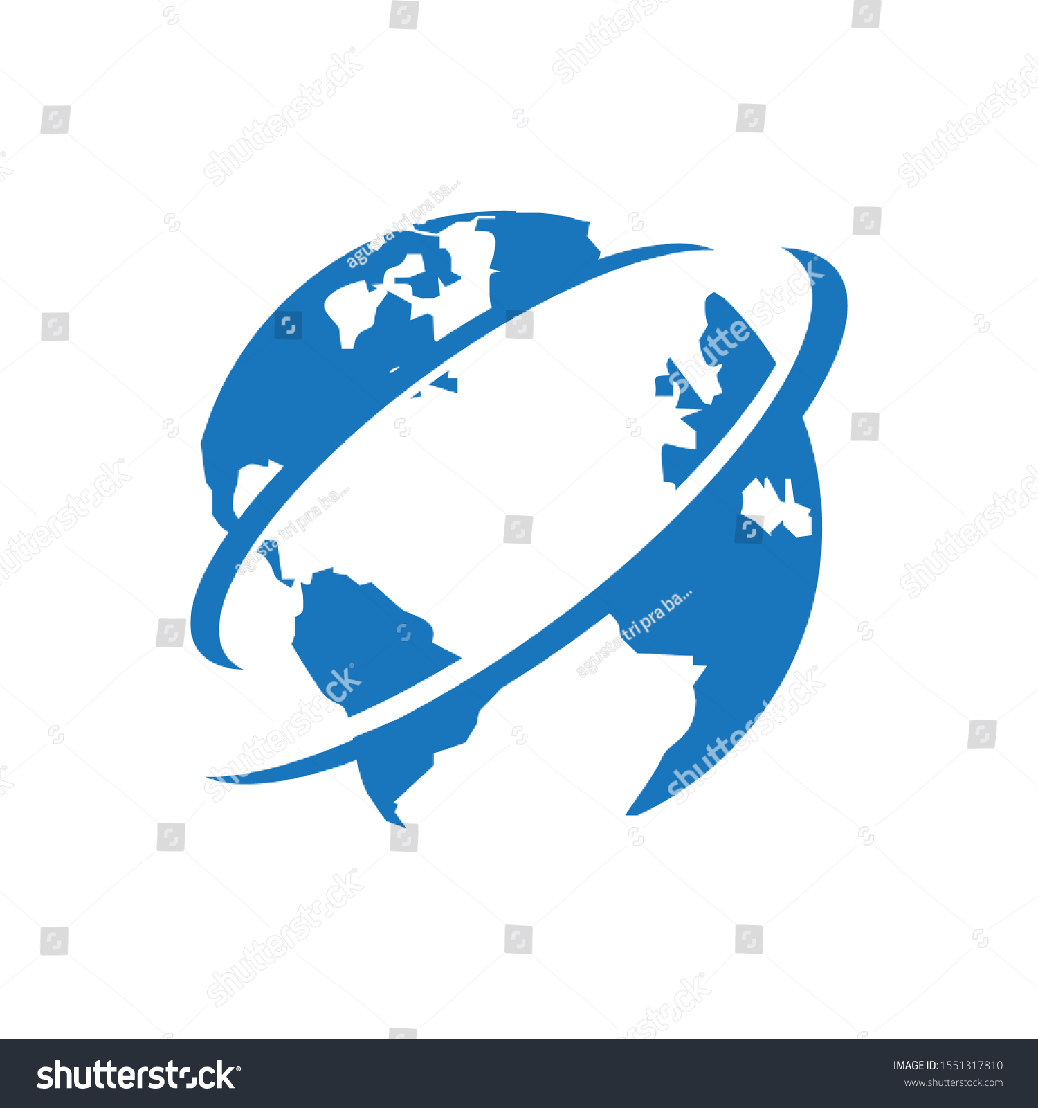 Travel Flight Logo World Globe Vector Stock Vector (Royalty Free ...