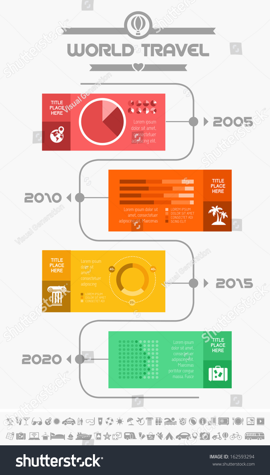 Travel Infographic Template Stock Vector (Royalty Free) 162593294