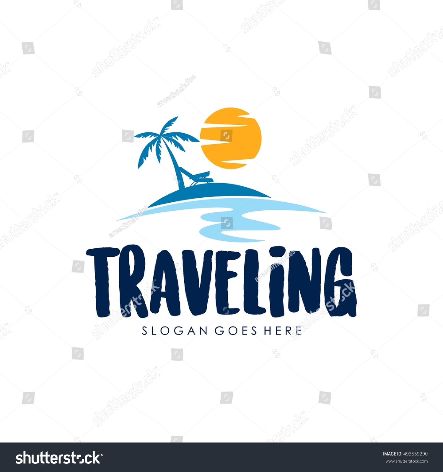 Travel Logo Stock Vector (Royalty Free) 493559290