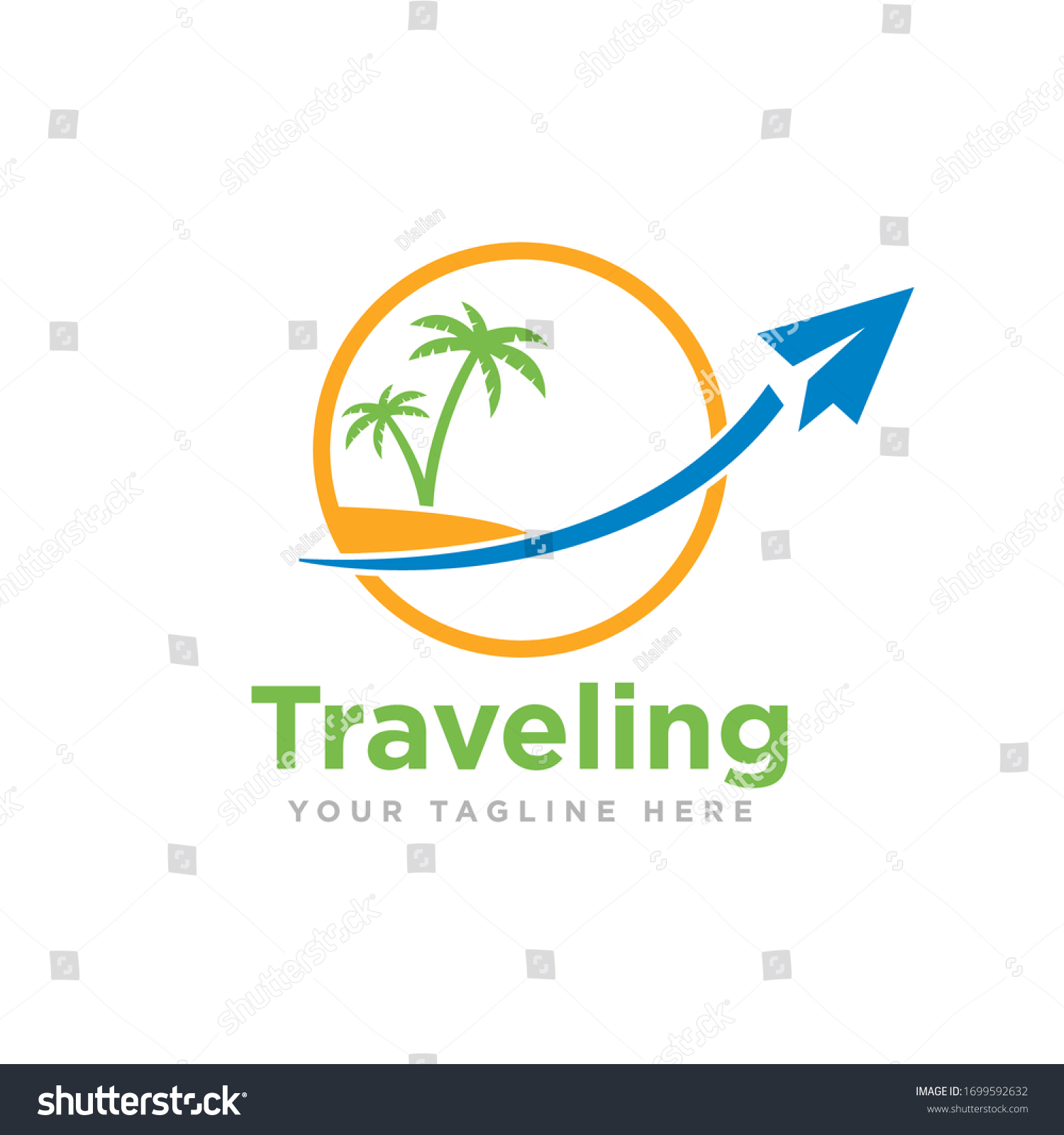 Travel Logo Design Vector Illustration Stock Vector (Royalty Free ...