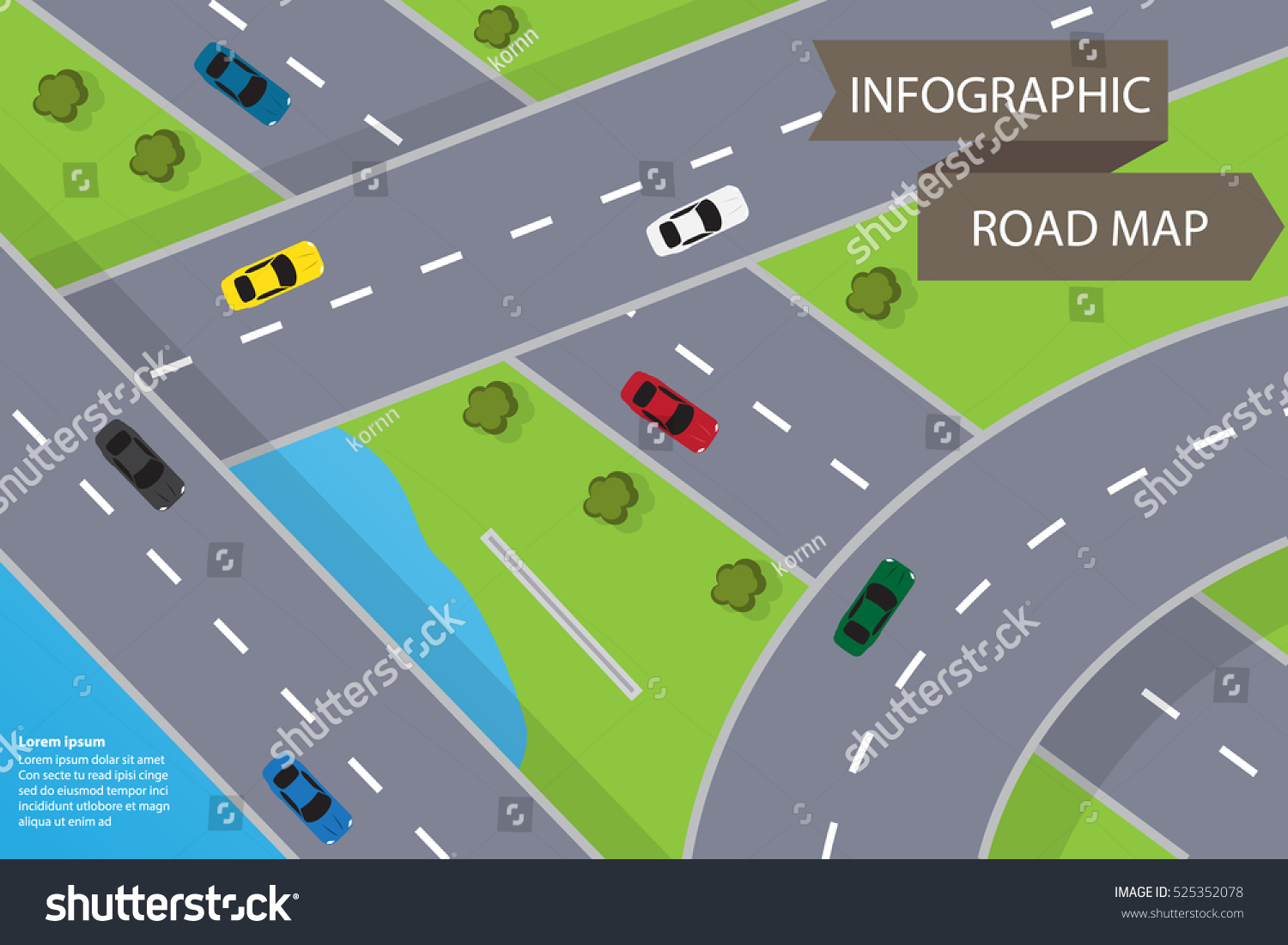 Travel Road Infographic Map Background Vector: vector de stock (libre ...