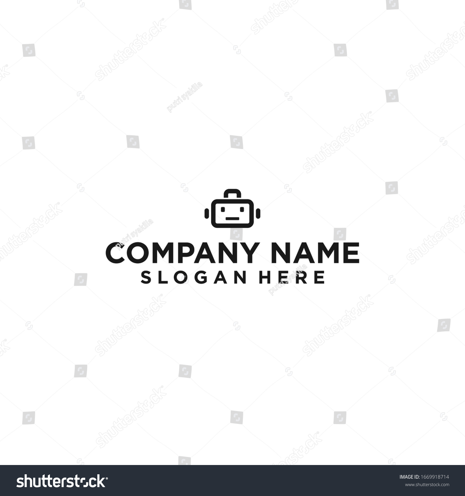 Travel Robot Logo Icon Design Vector Stock Vector (Royalty Free) 1669918714