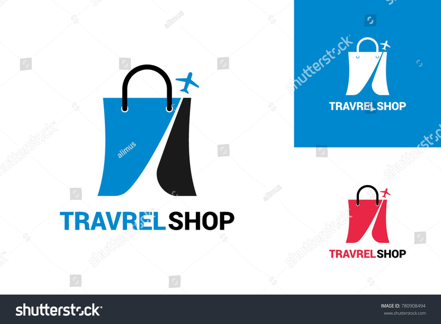 Travel Shoping Logo Template Design Stock Vector (Royalty Free ...