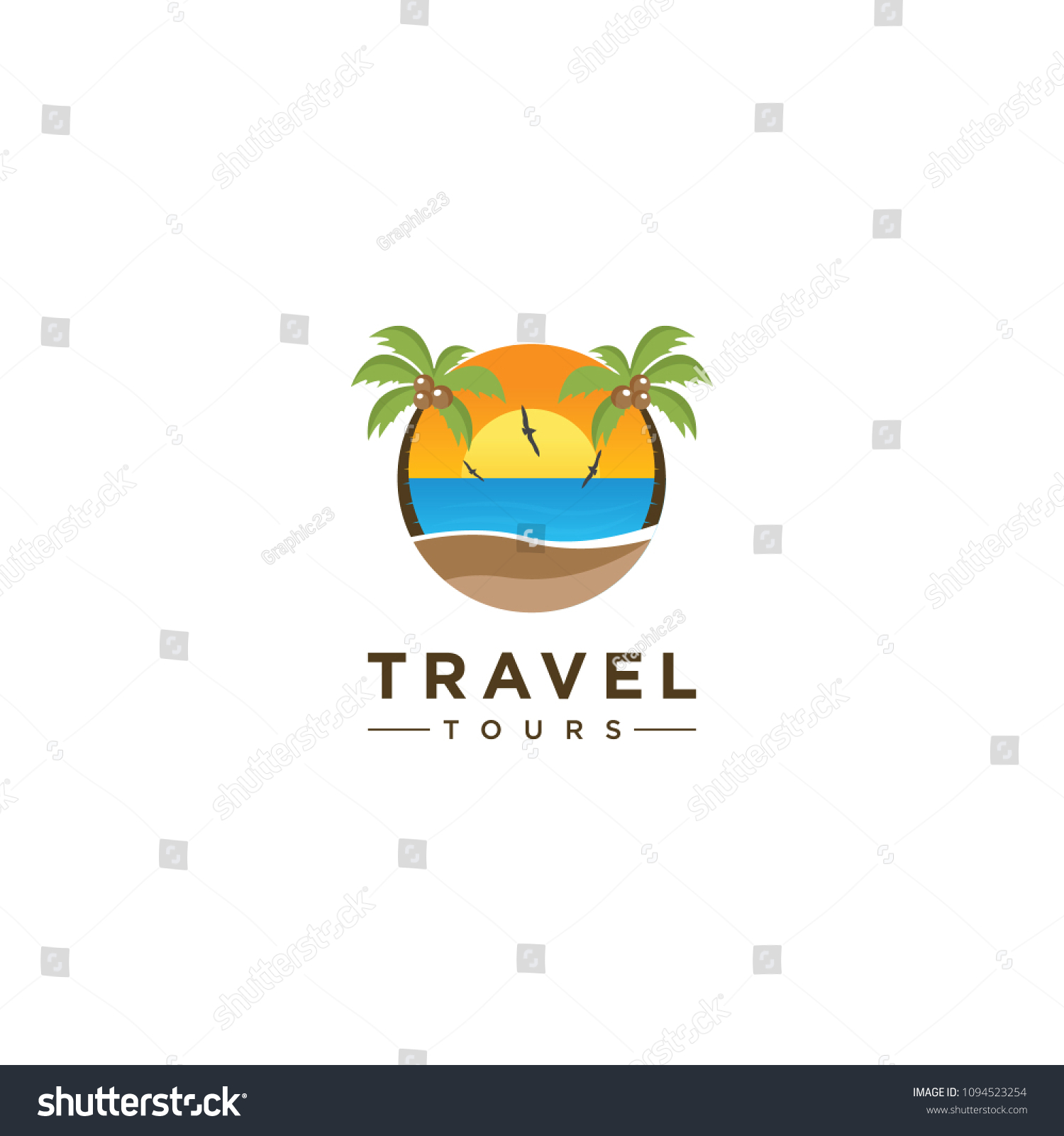 Travel Tours Logo Vector Template Stock Vector (Royalty Free ...