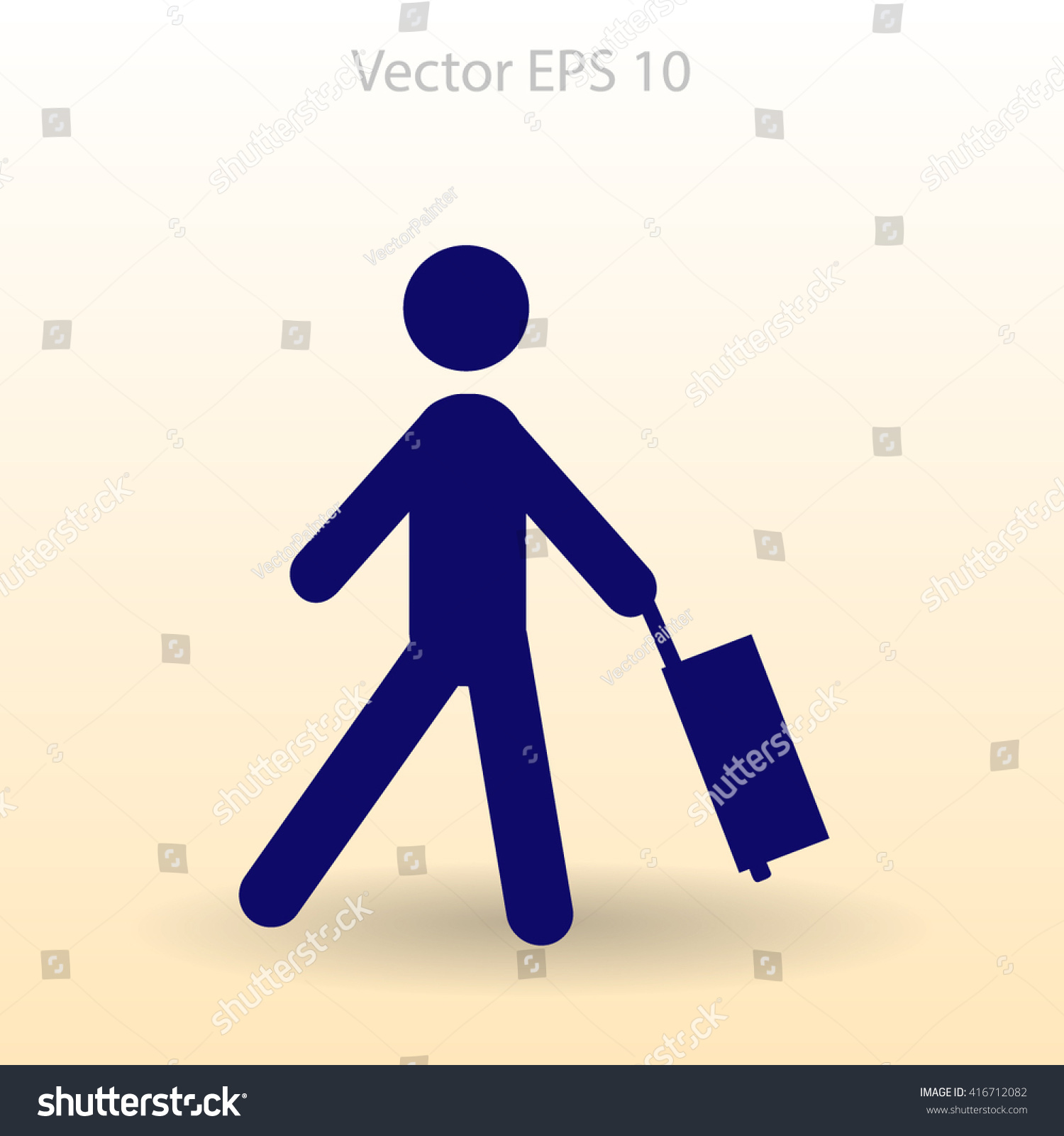 Traveler Vector Illustration Stock Vector (Royalty Free) 416712082 ...