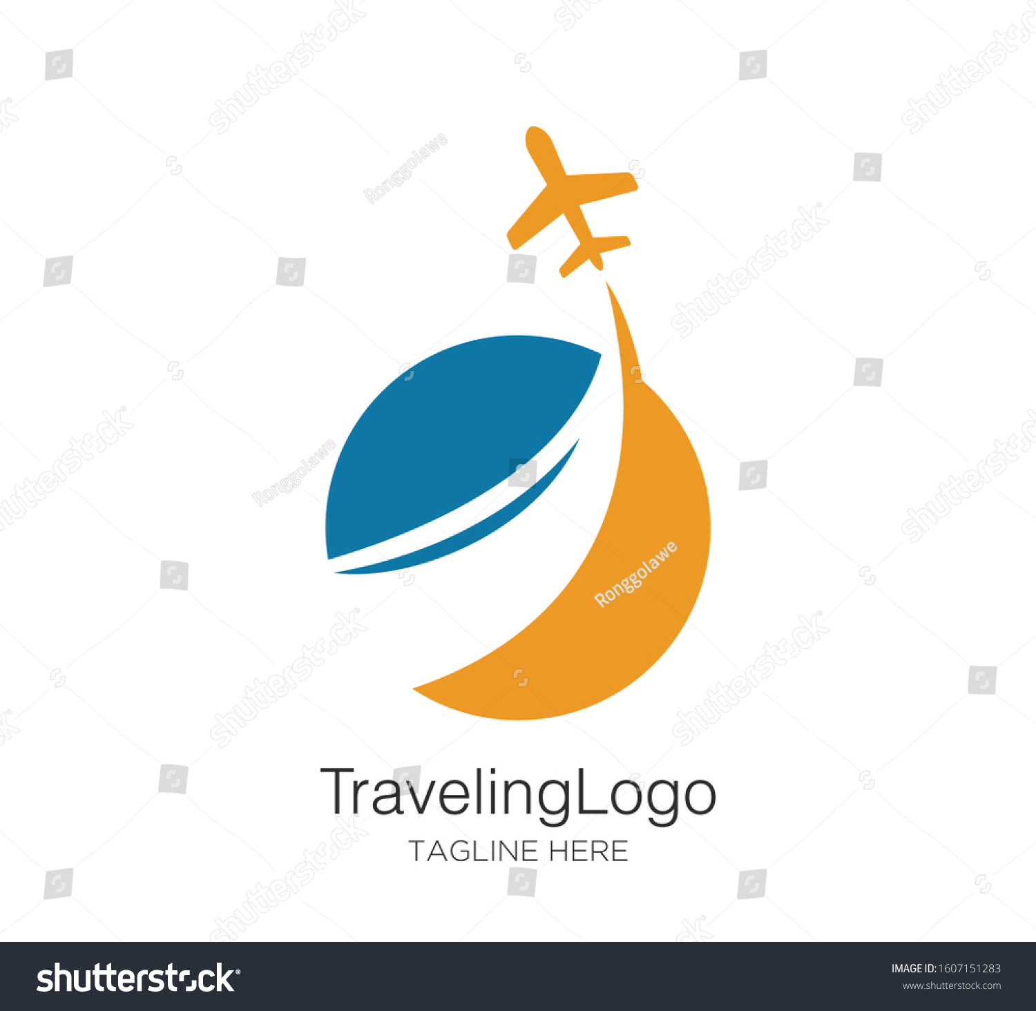 Traveling Logo Vector Design Concept Stock Vector (Royalty Free) 1607151283