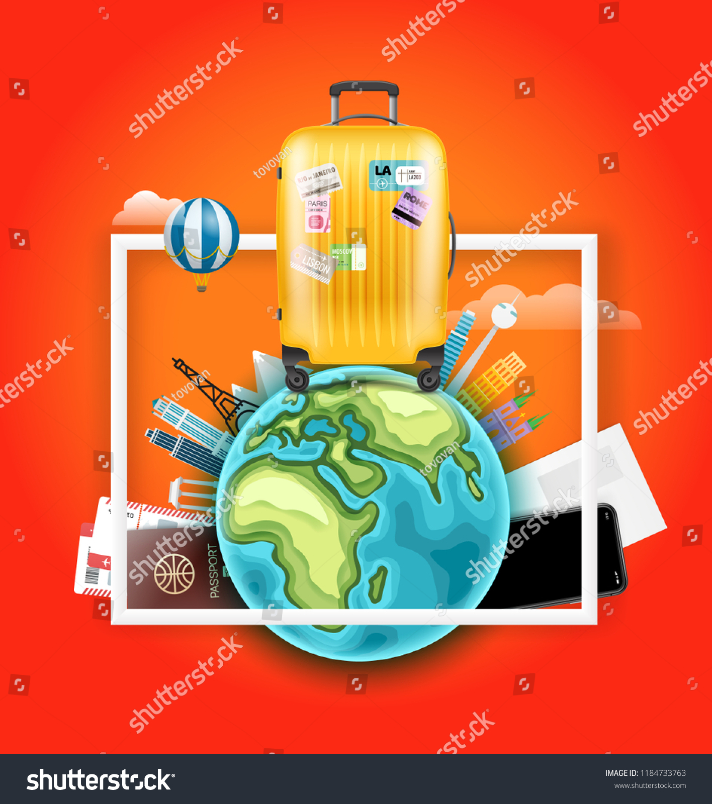 Travelling Vector Elements Travel Concept Stock Vector (Royalty Free ...
