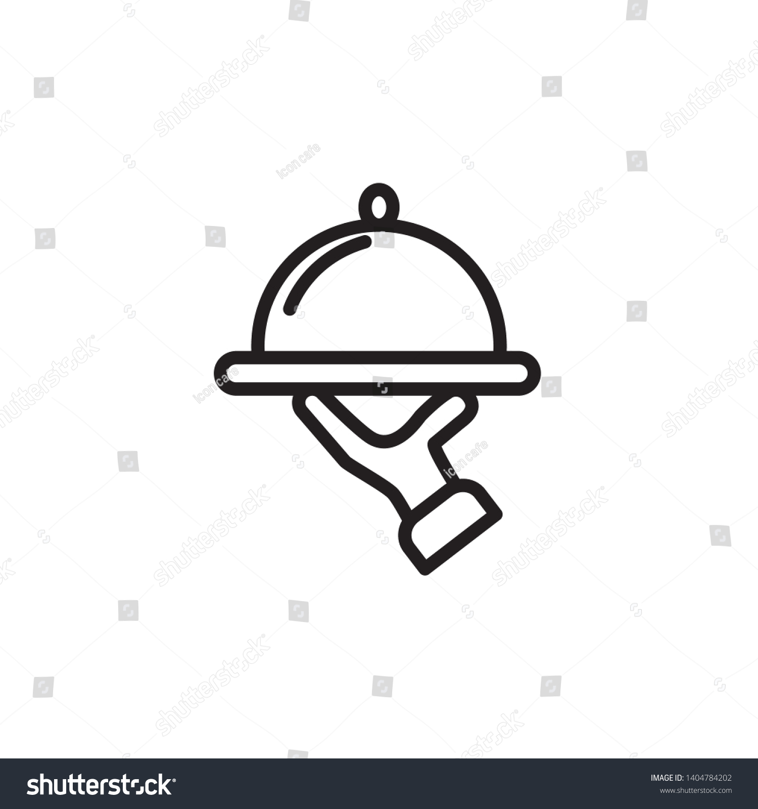 Tray Food Icon Vector Template Stock Vector (Royalty Free) 1404784202 ...