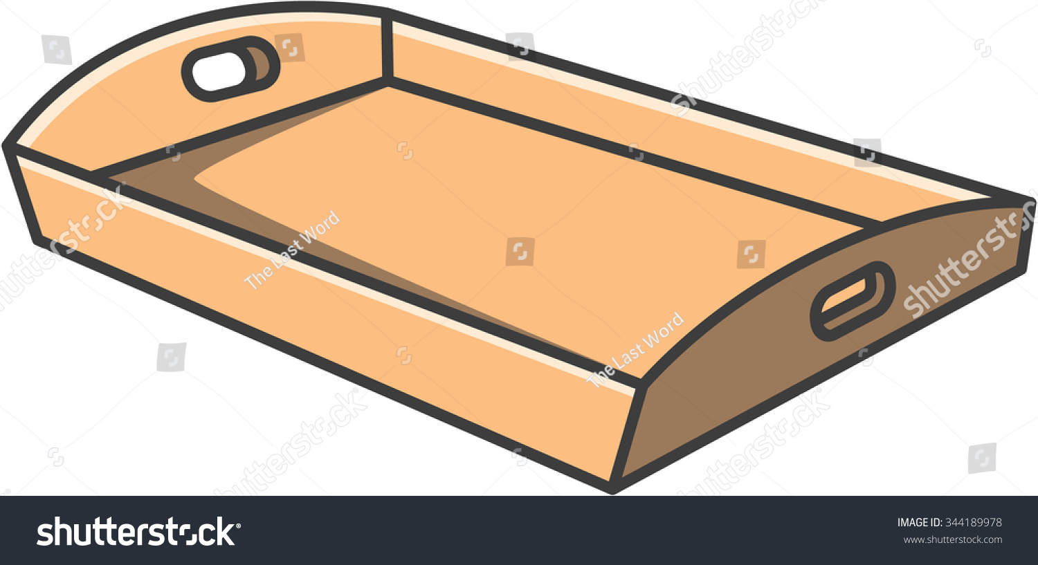 Vektor Stok Tray Vector Cartoon Illustration (Tanpa Royalti) 344189978 ...