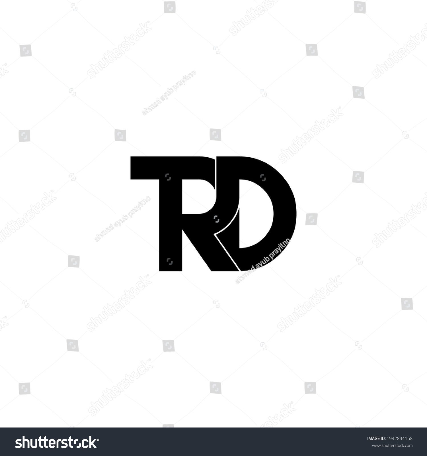 Trd Letter Original Monogram Logo Design Stock Vector (Royalty Free ...