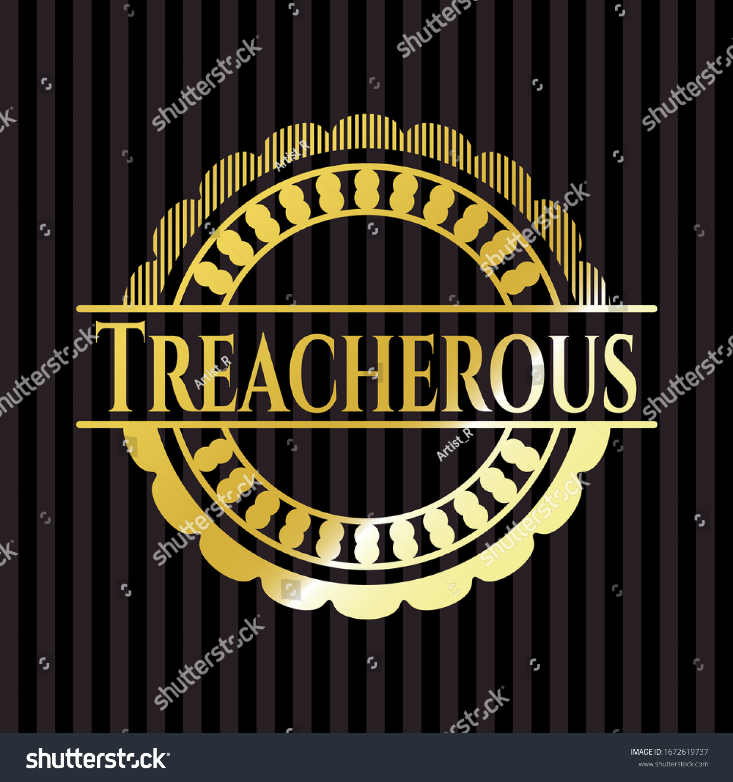Treacherous Golden Badge Vector Illustration Detailed 库存矢量图(免版税 ... Treacherous Golden Badge Vector Illustration Detailed 库存矢量图(免版税 ...