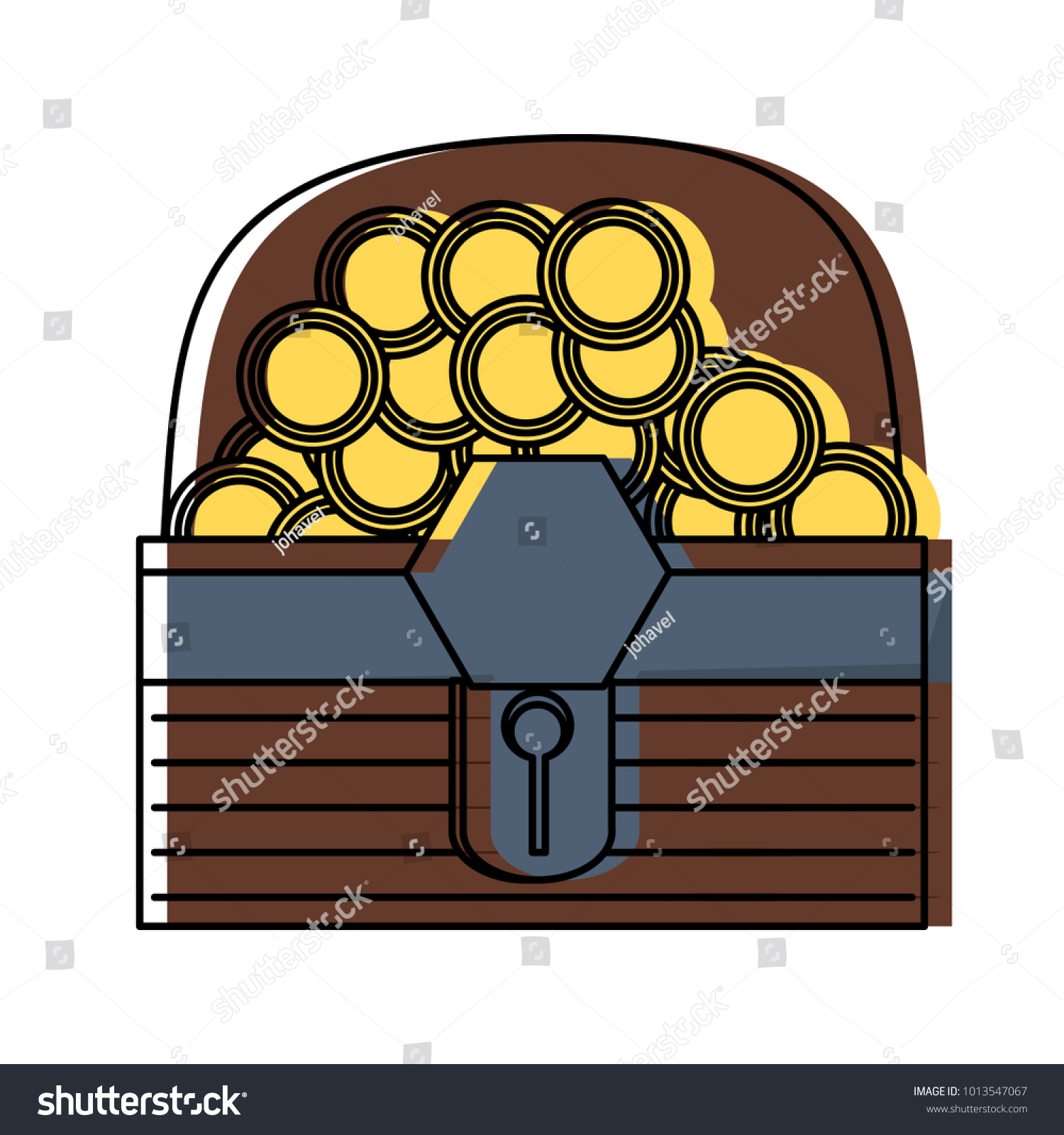 Treasure Chest Box Design Stock Vector (Royalty Free) 1013547067