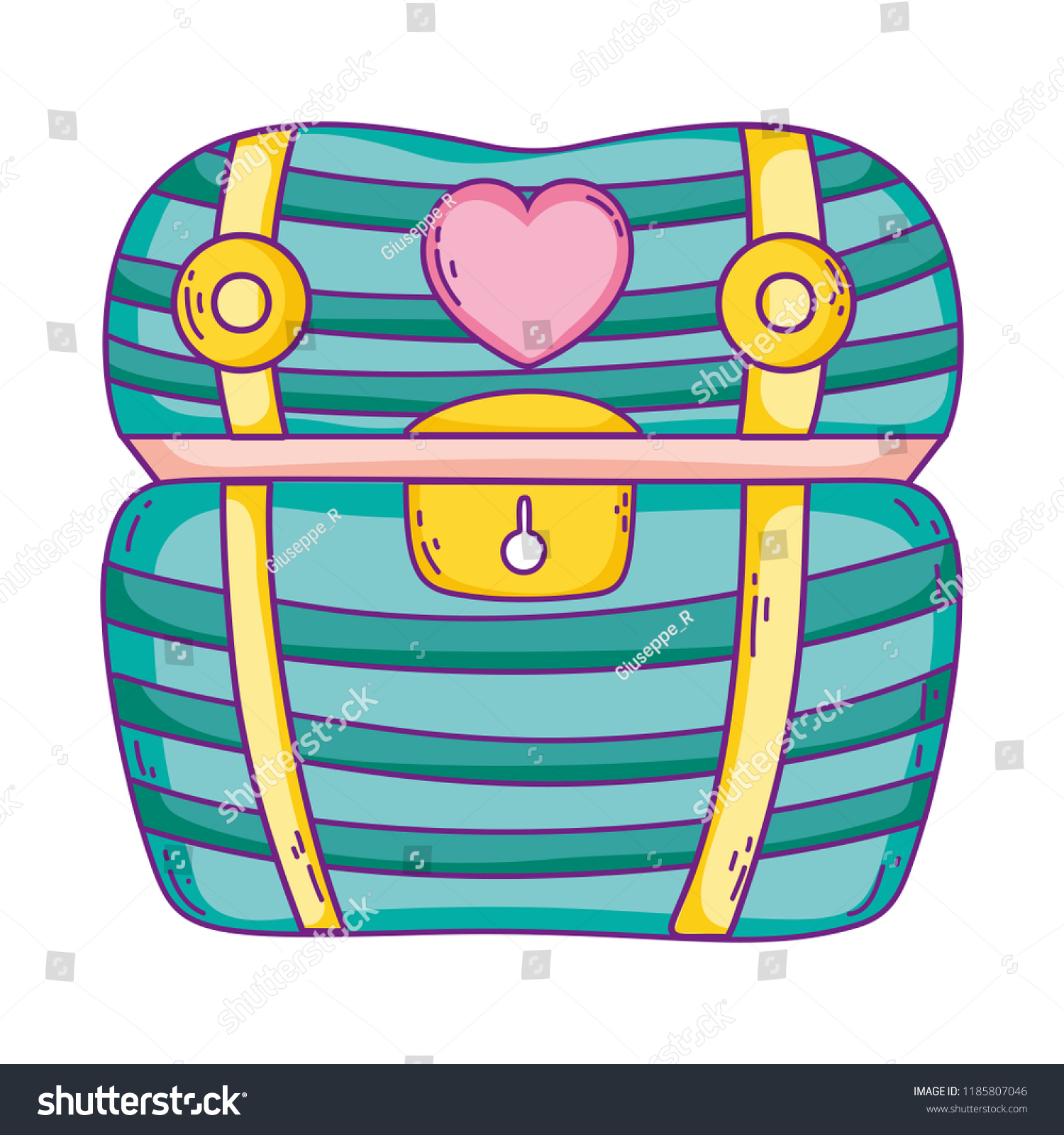 Treasure Chest Cartoon Stock Vector (Royalty Free) 1185807046 ...