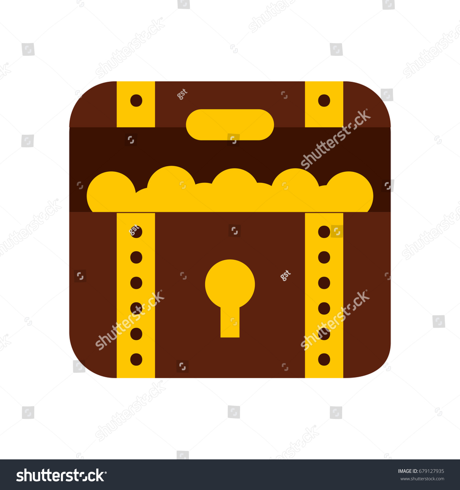 Treasure Chest Game Icon Stock Vector (Royalty Free) 679127935 ...