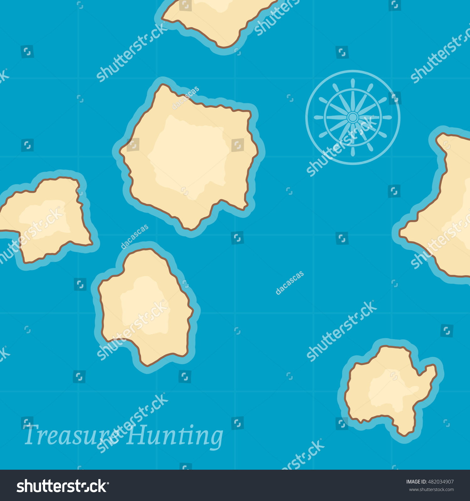 Treasure Map Islands Vector Background Game Stock Vector (Royalty Free ...