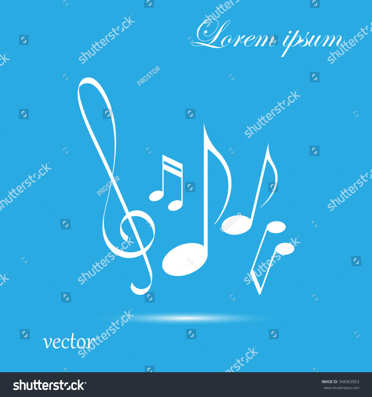 Treble Clef Notes Abstract Vector Symbol Stock Vector (Royalty Free ...