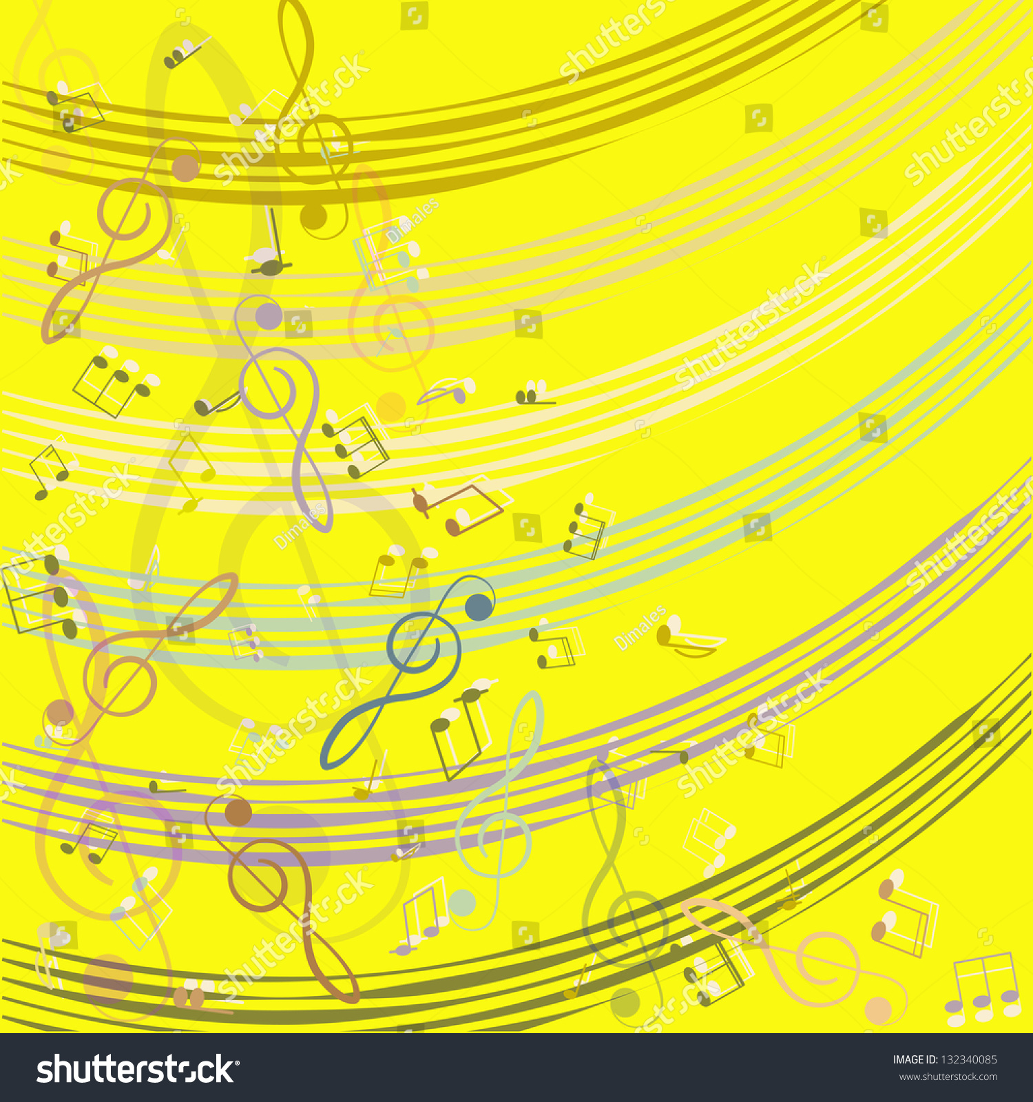 Treble Clef Notes Your Design Vector Stock Vector (Royalty Free ...