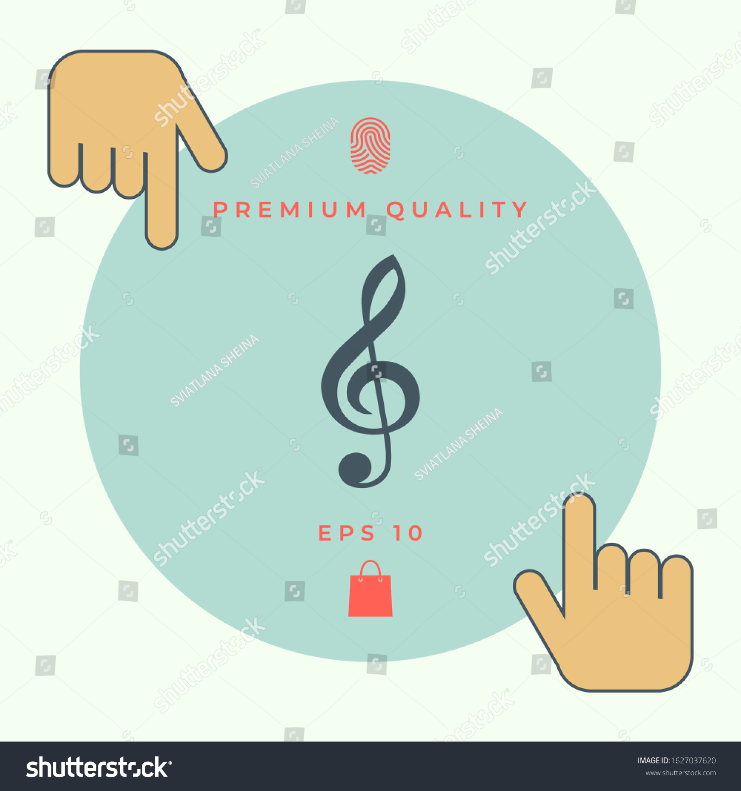 Treble Clef Icon Graphic Elements Your Stock Vector (Royalty Free ...