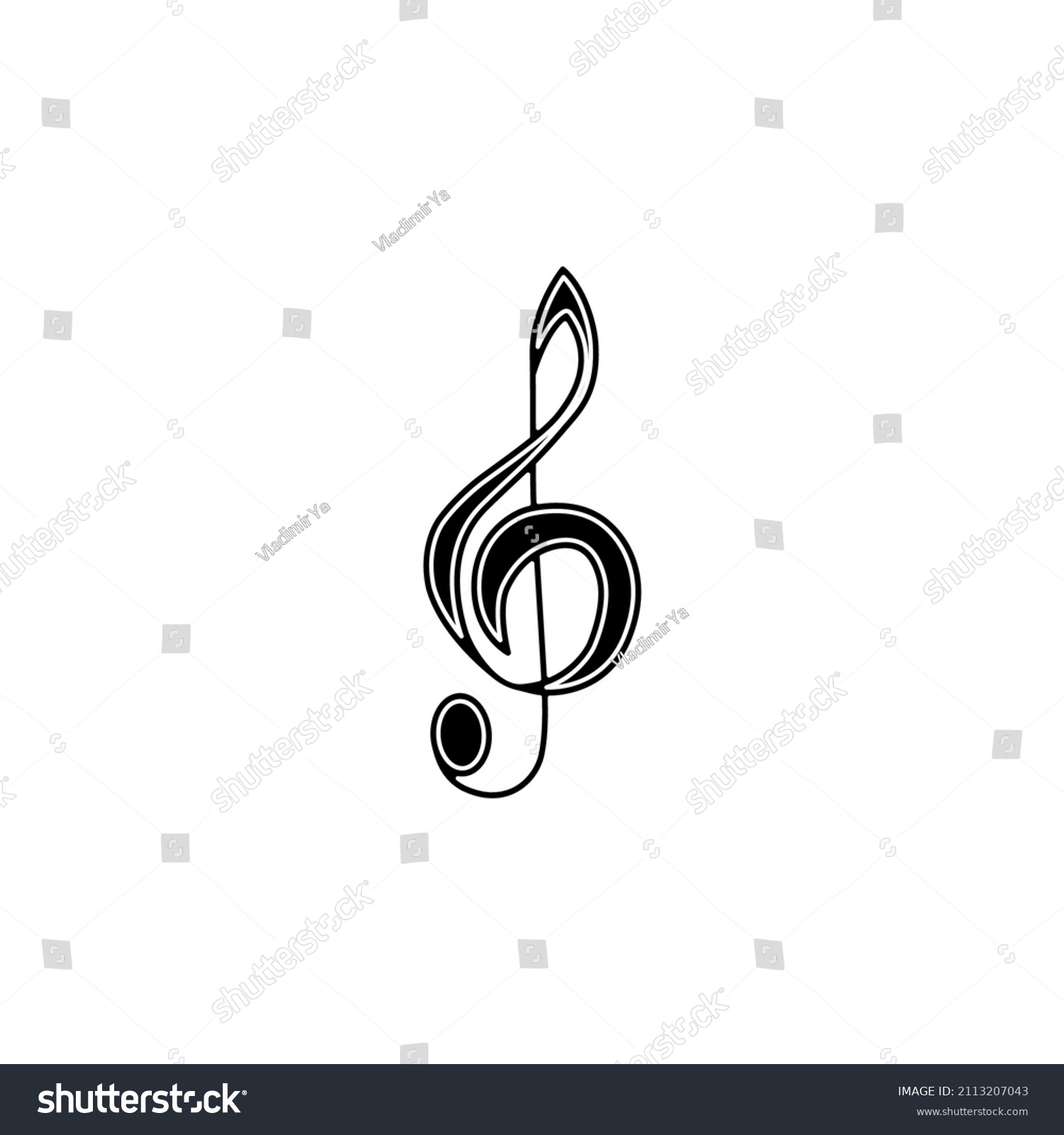Treble Clef Icon Vector Illustration Stock Vector (Royalty Free ...