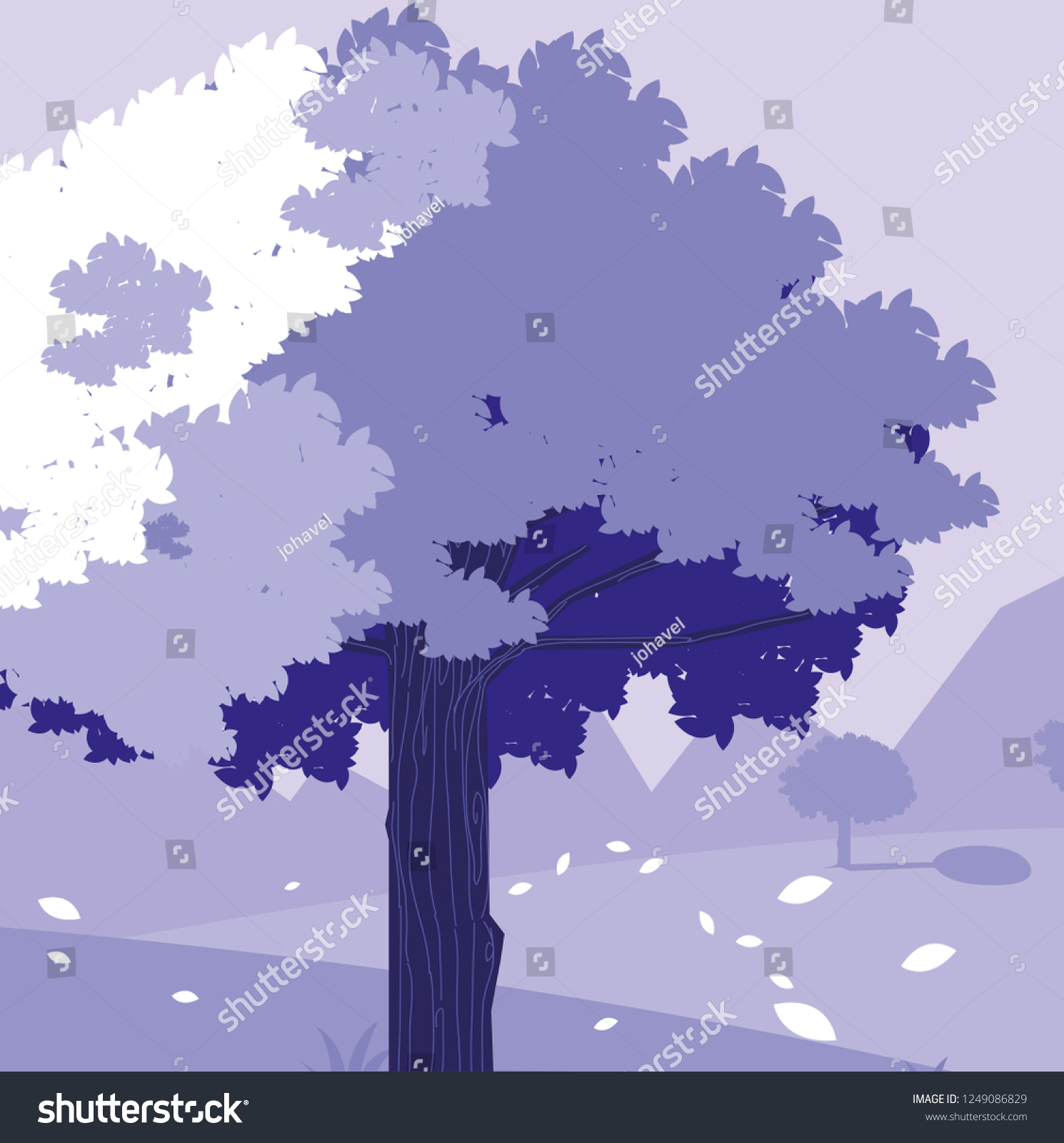 Tree Landscape Design Stock Vector (Royalty Free) 1249086829 | Shutterstock