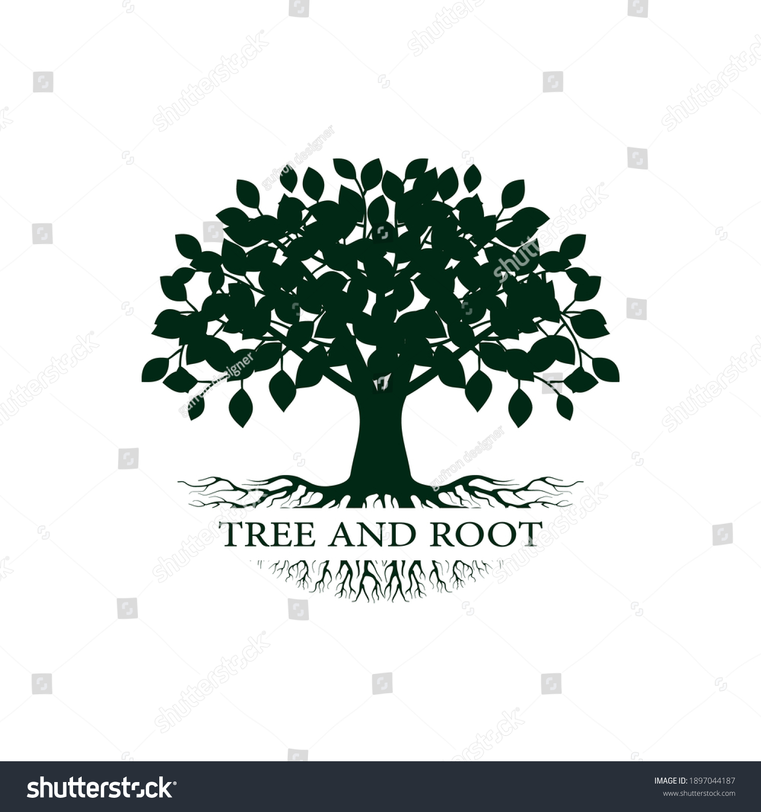 Tree Roots Logo Design Vector Isolated: Vector có sẵn (miễn phí bản ...