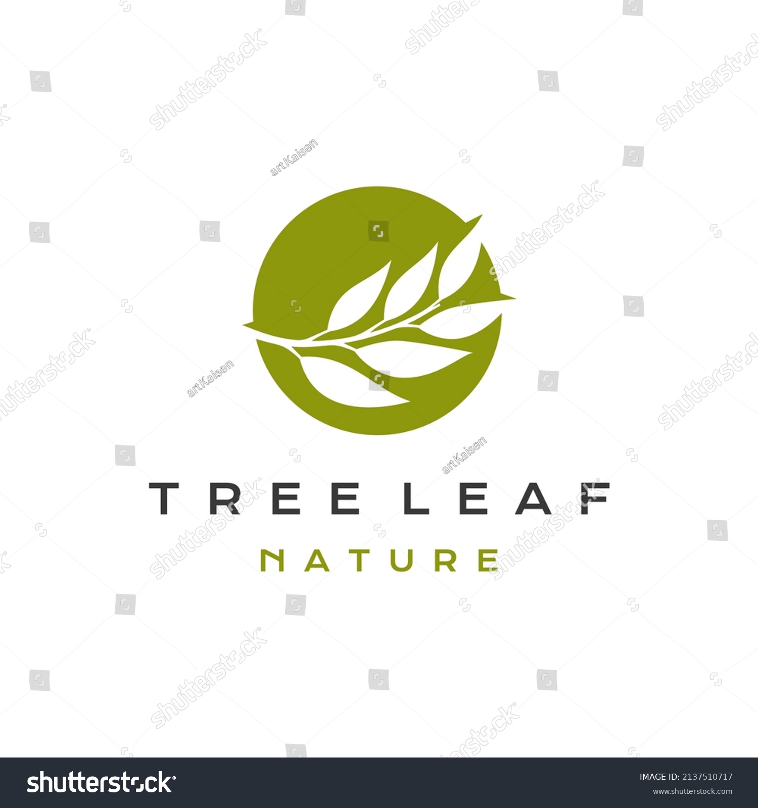 Tree Branch Leaf Logo Design Vector Stock Vector (Royalty Free ...