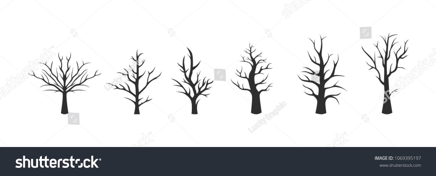 Tree Branch Silhouette Vector Dead Tree : image vectorielle de stock ...
