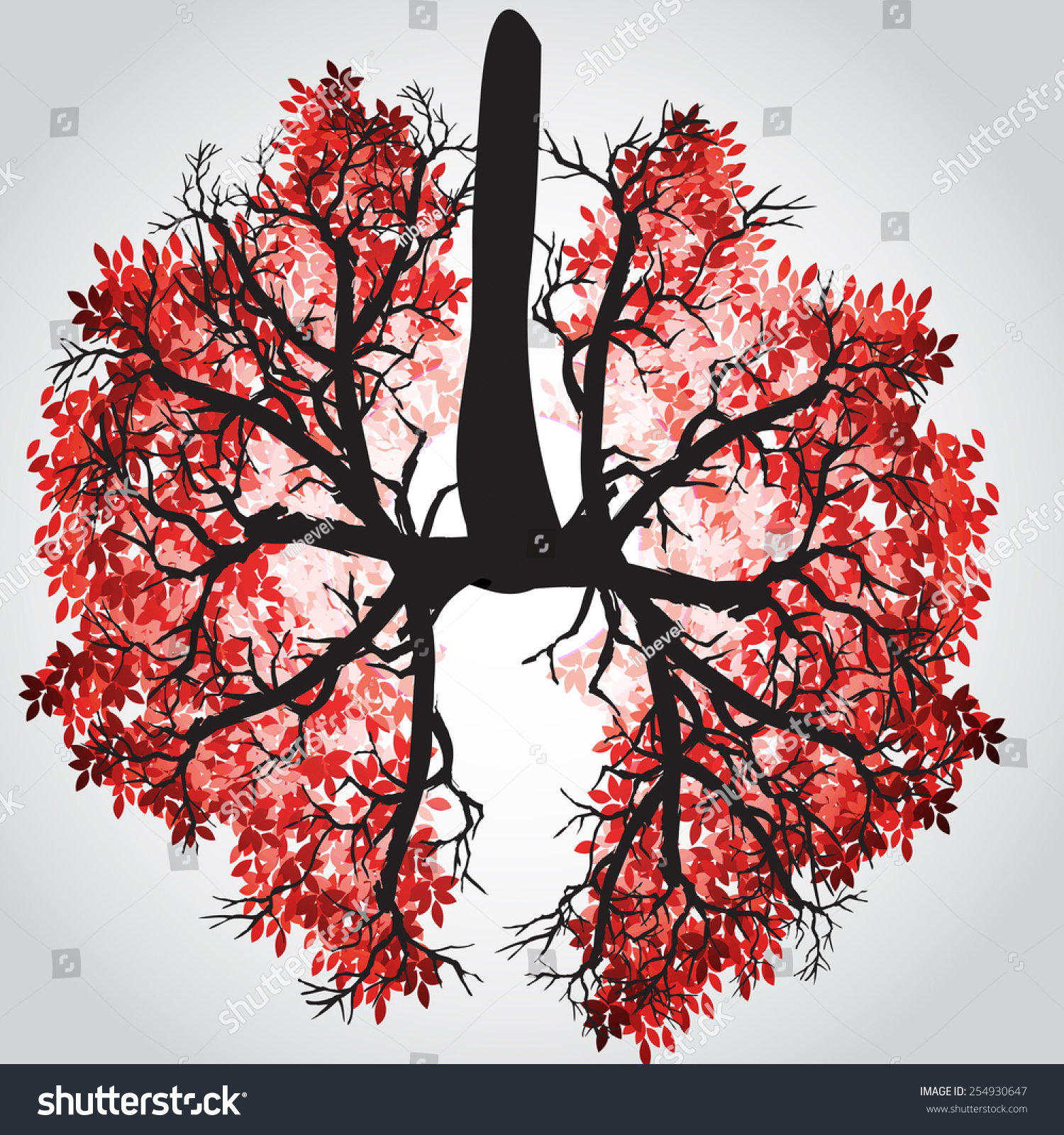 Tree Branches Like Lungs Vector Illustration Stock Vector (Royalty Free ...