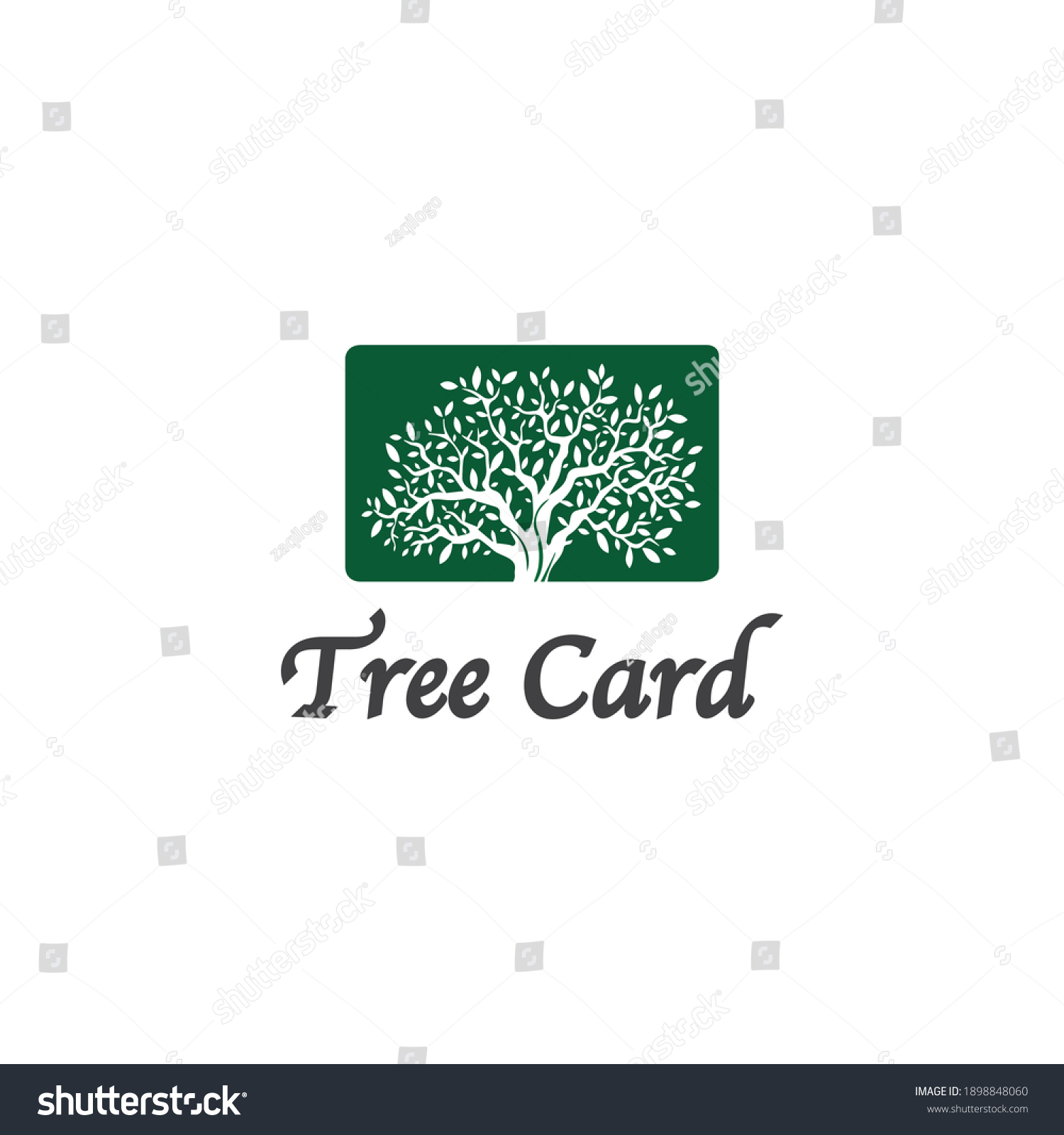Tree Card Logo Design Vector Natural Stock Vector (Royalty Free ...