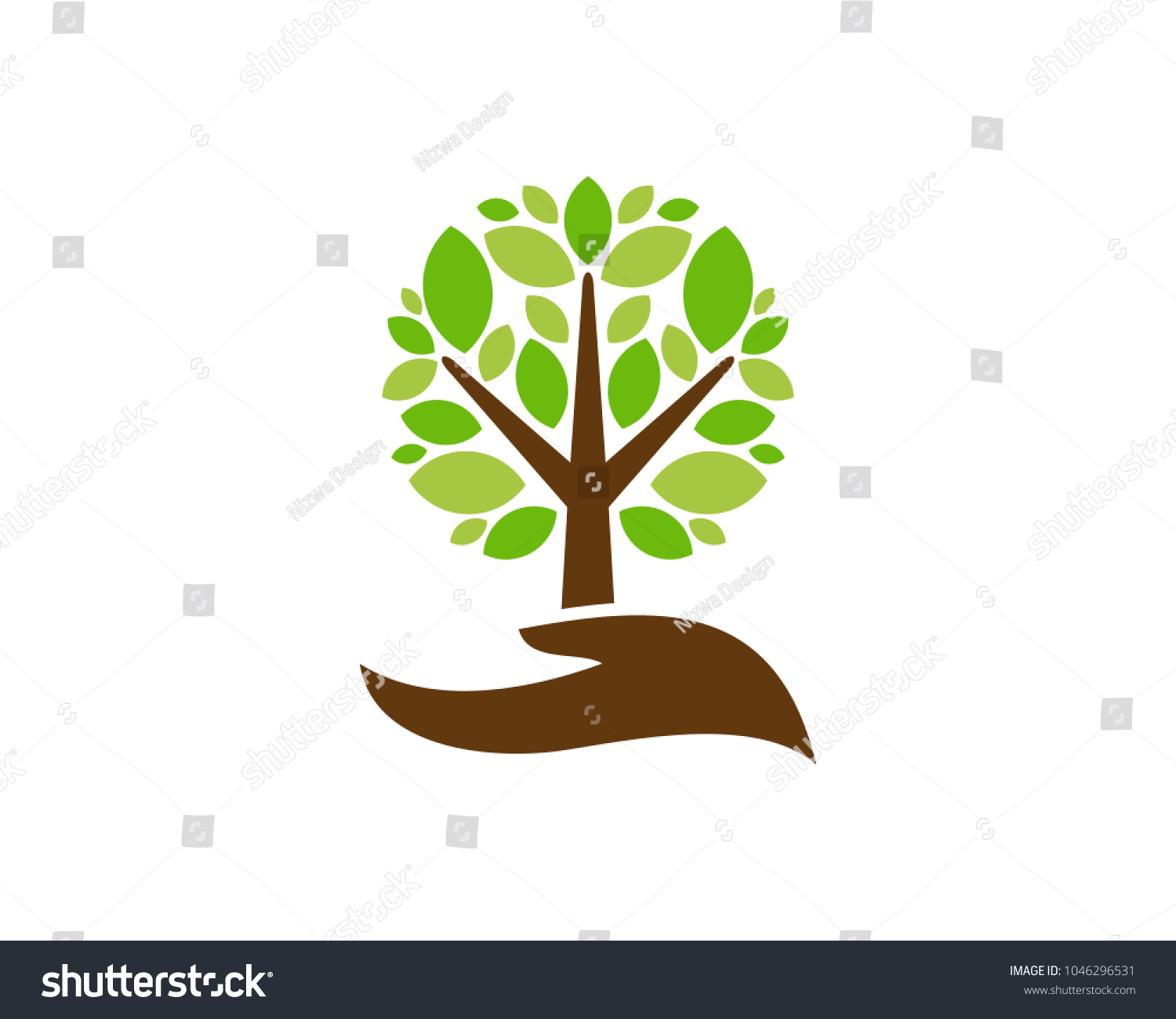 Tree Care Icon Logo Design Element Stock Vector (Royalty Free ...