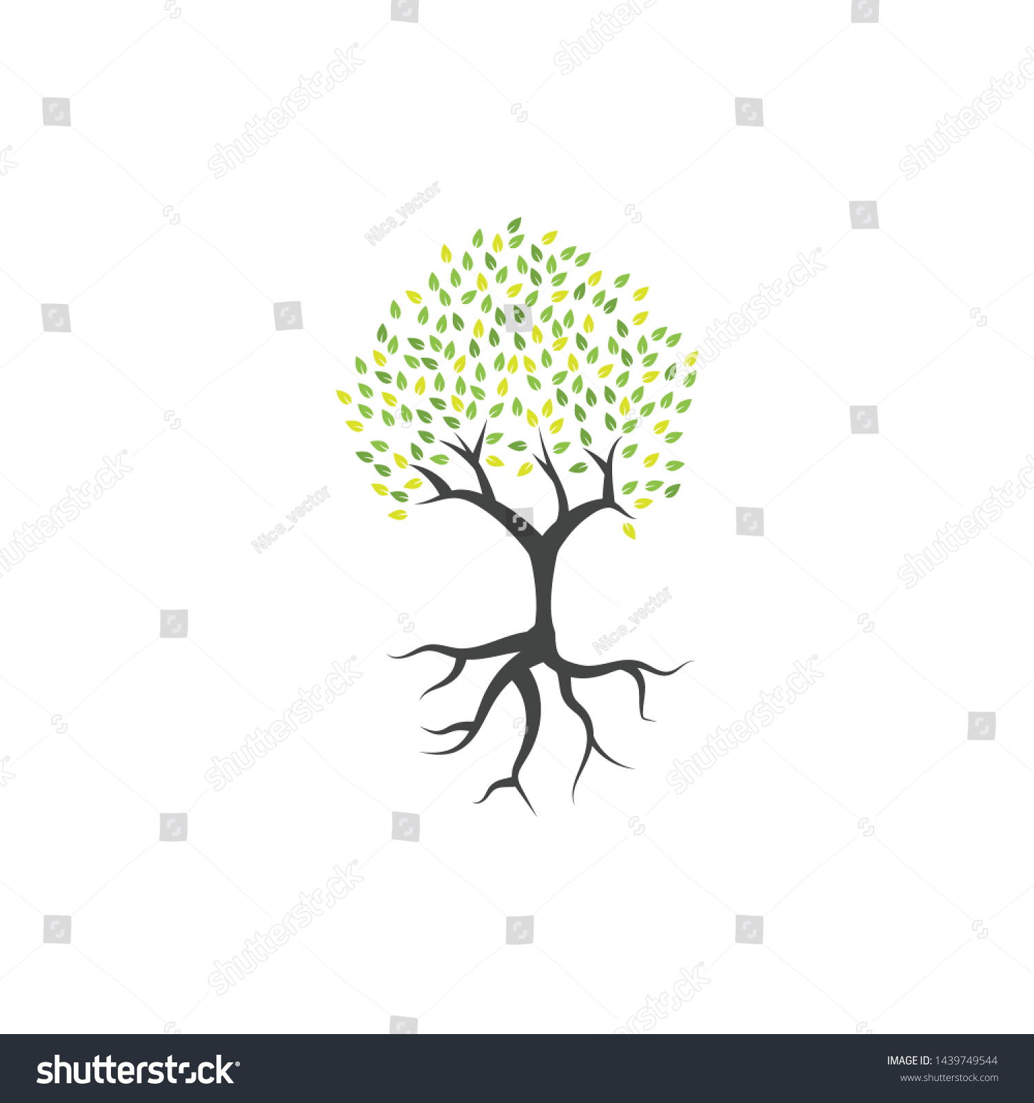Tree Clip Art Graphic Design Template Stock Vector (Royalty Free ...