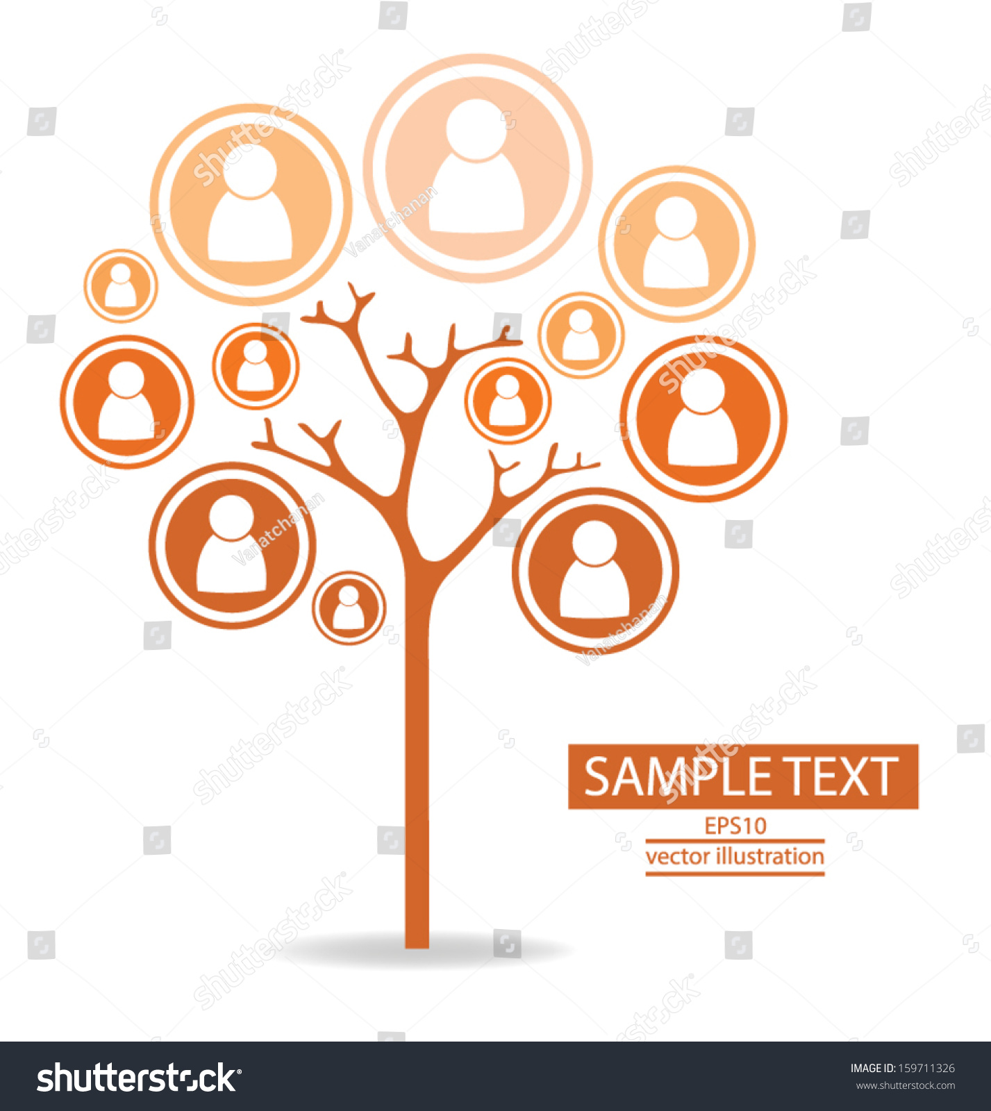 Tree Communication Concept Connection Vector Illustration Stock Vector ...