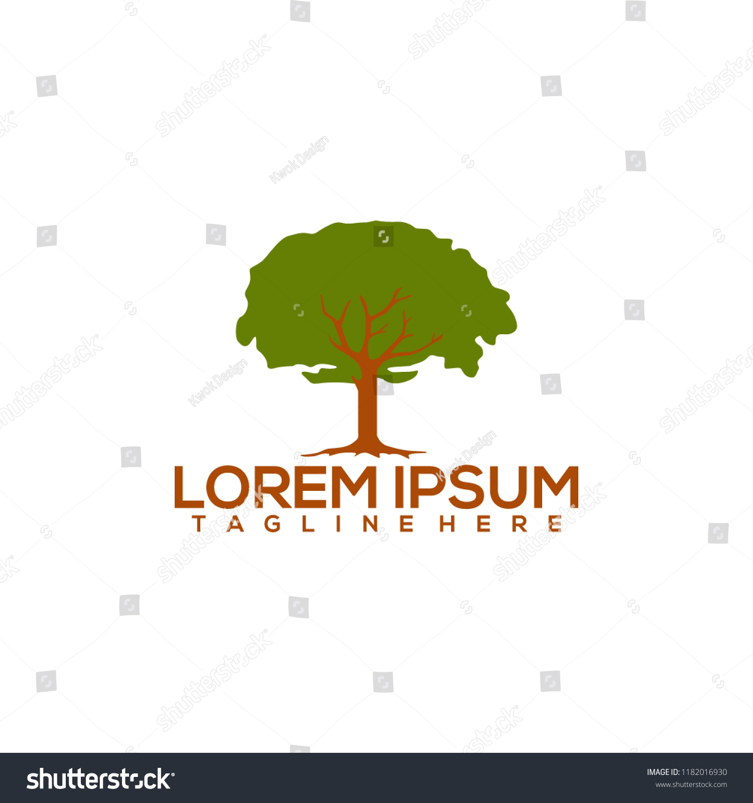 Tree Design Logo Natural Vector Ilustration Stock Vector (Royalty Free ...