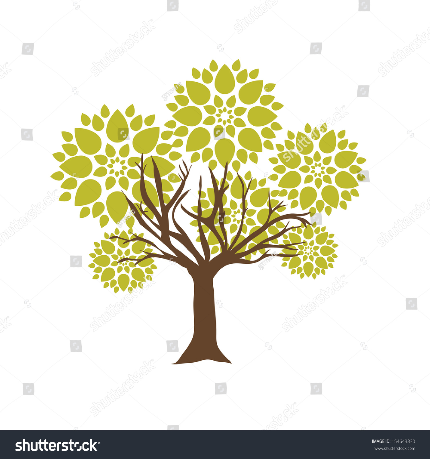 Tree Design Over White Background Vector Stock Vector (Royalty Free ...