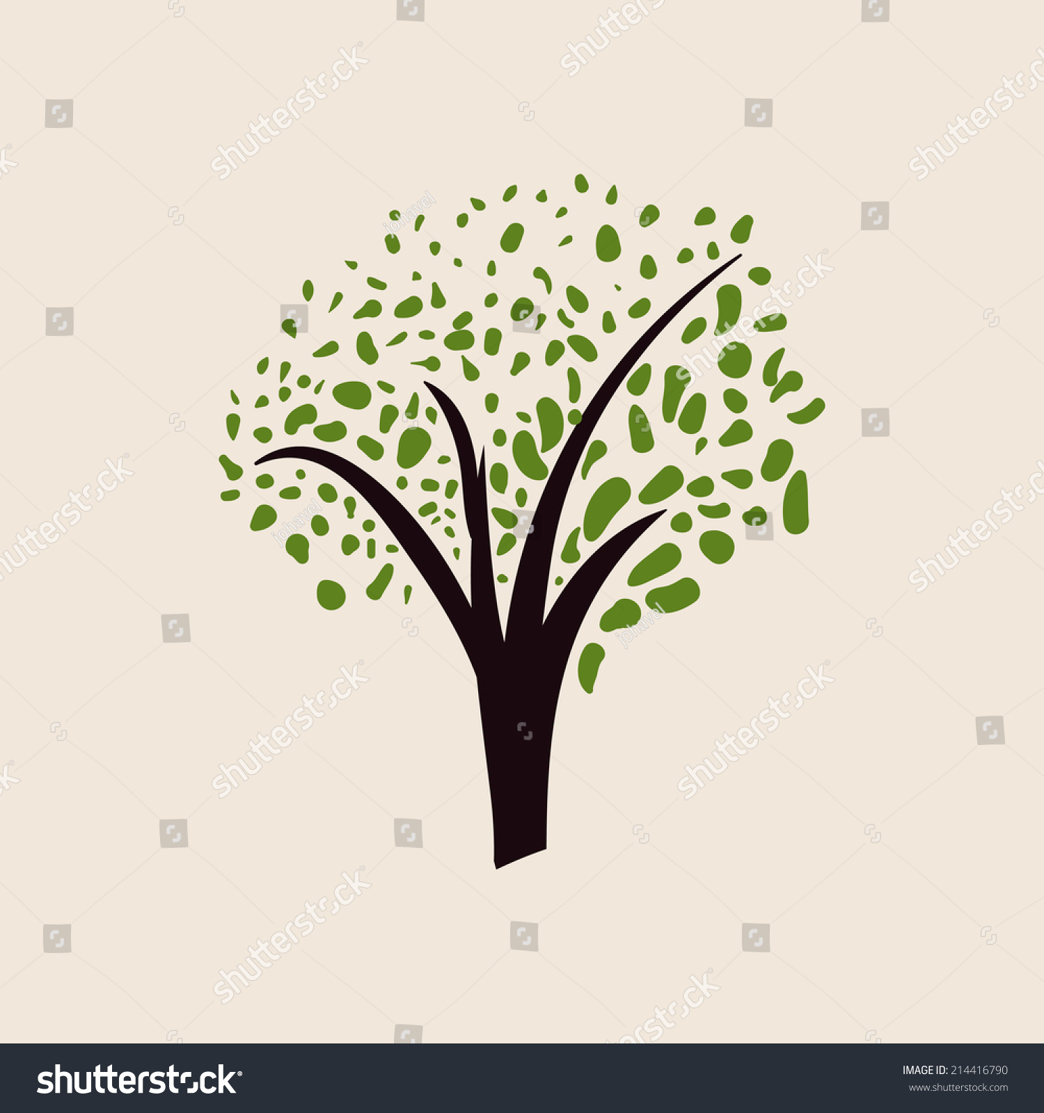 Tree Design Over White Background Vector Stock Vector (Royalty Free ...