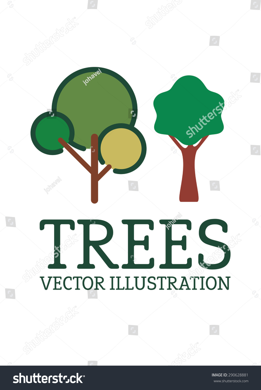 Tree Design Over White Background Vector Stock Vector (Royalty Free ...