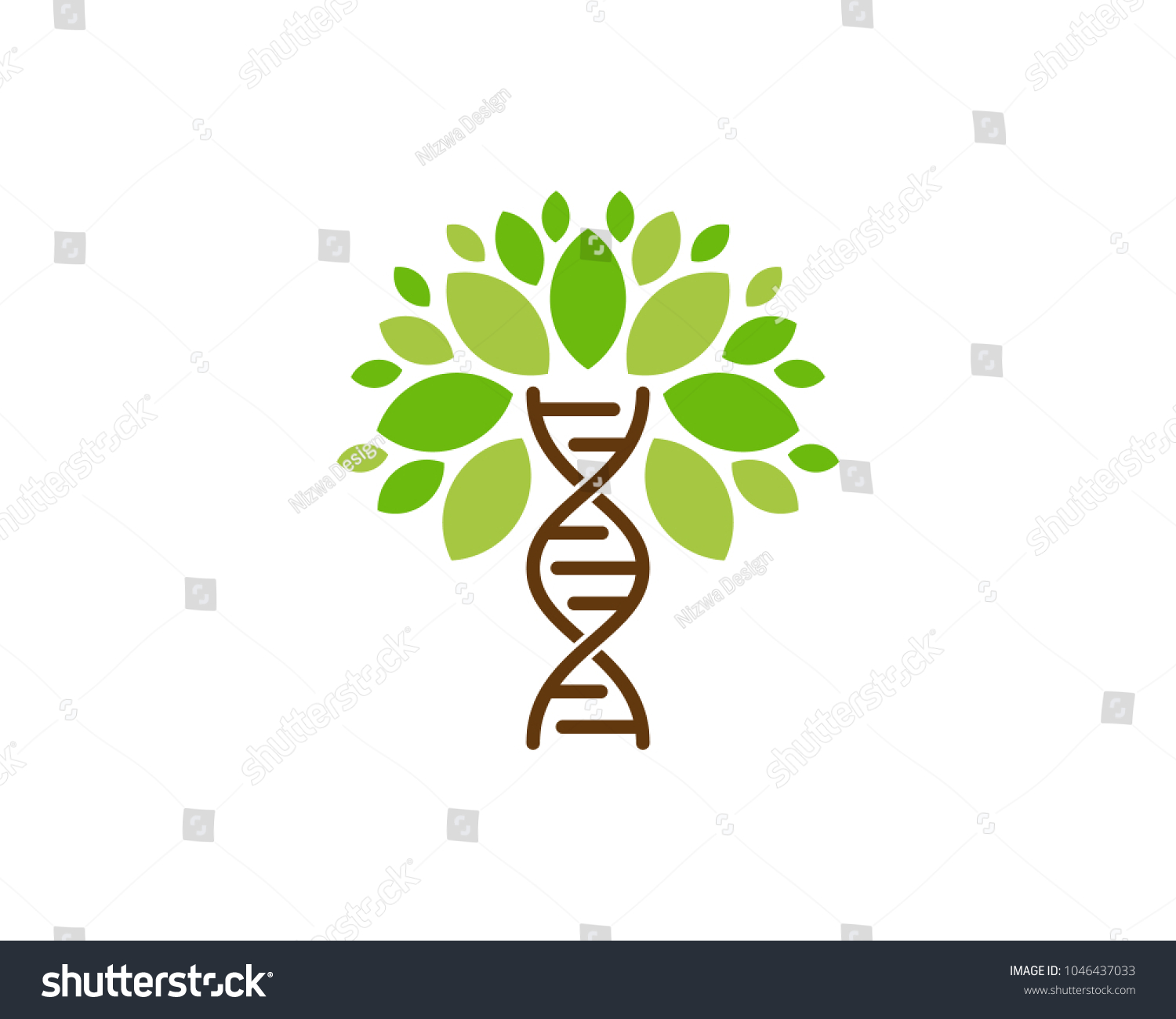 Tree Dna Icon Logo Design Element Stock Vector (Royalty Free) 1046437033