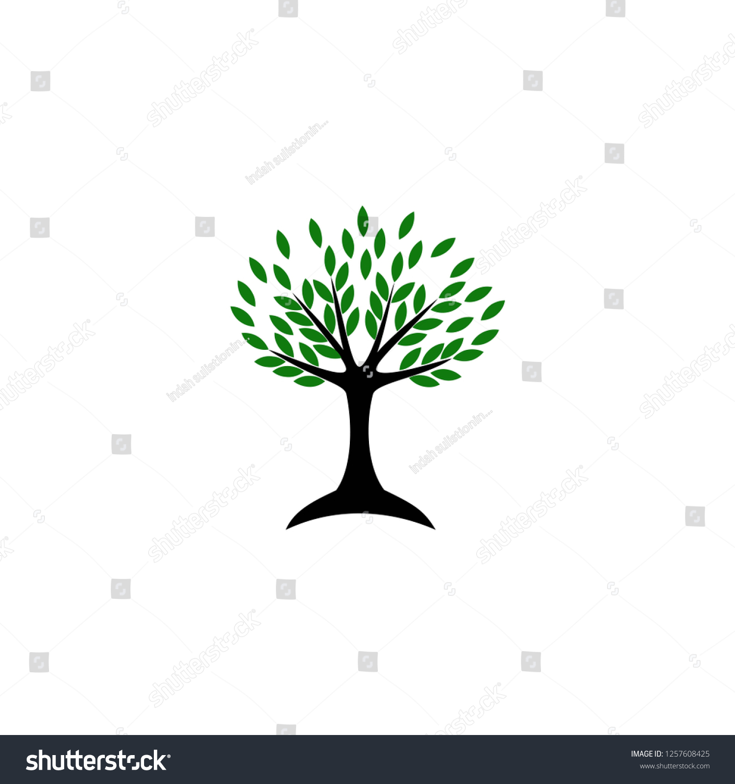 Tree Eco Logo Design Vectorillustration Stock Vector (Royalty Free ...
