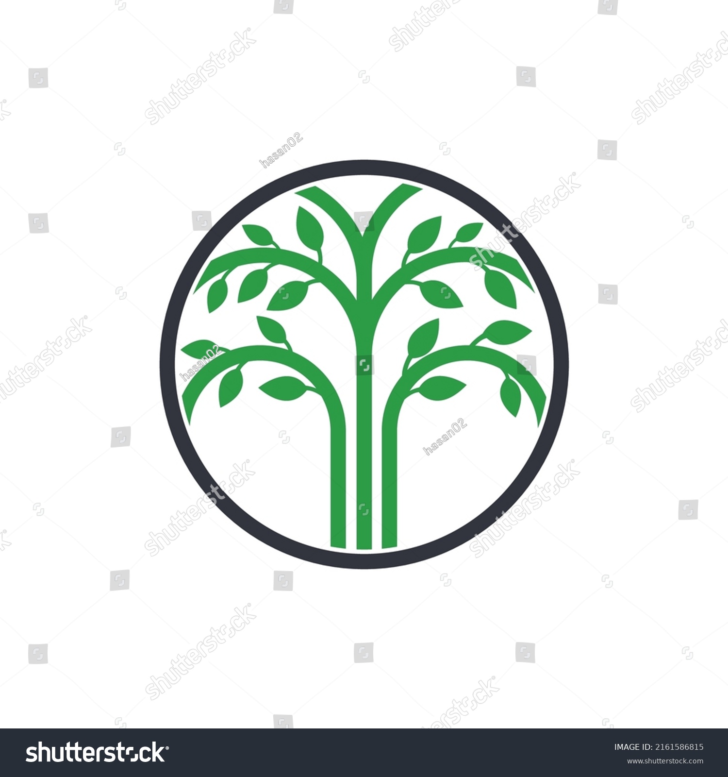 Tree Ecology Logo Vector Icon Illustration Stock Vector (Royalty Free ...