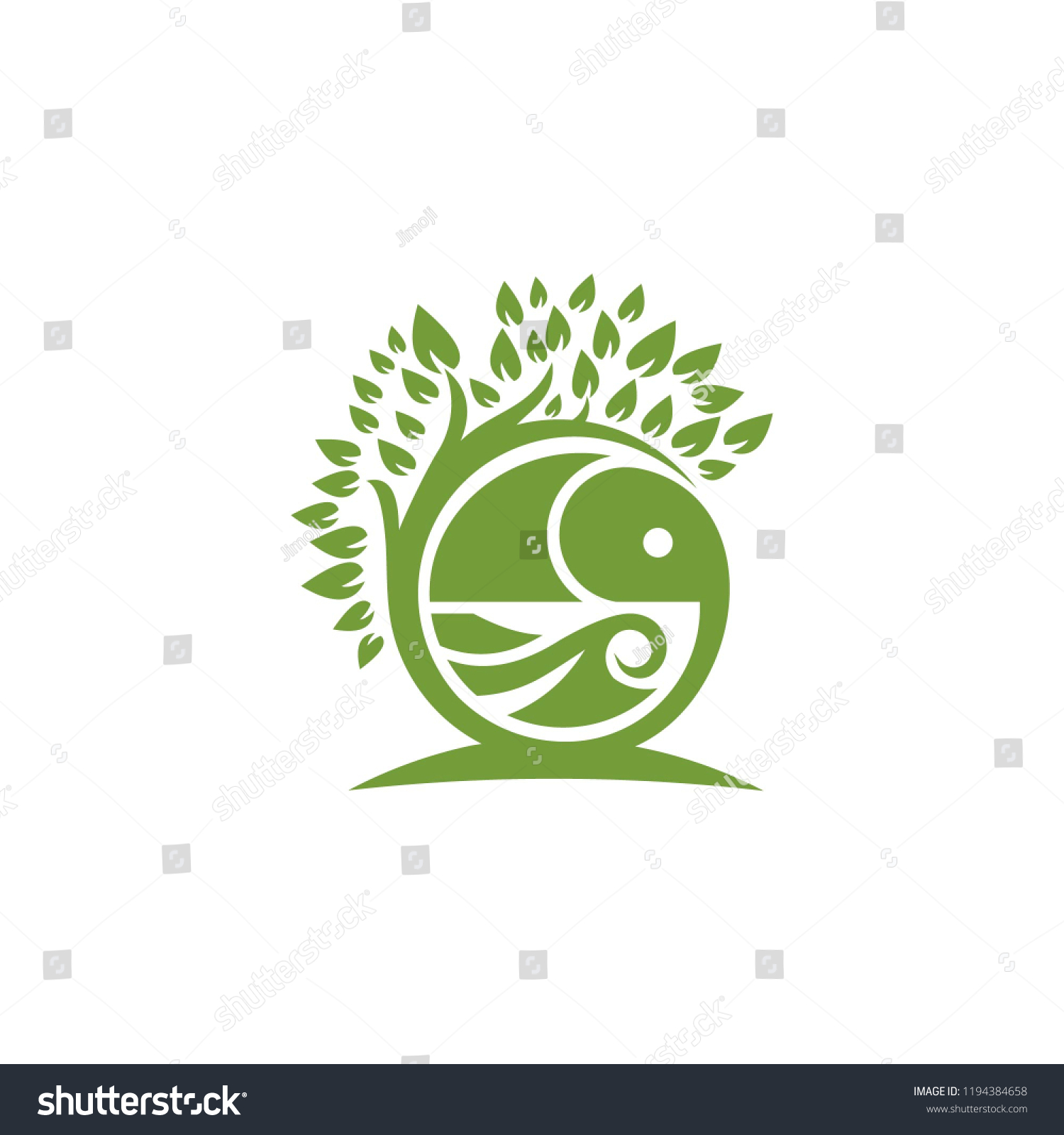 Tree Elephant Logo Template Stock Vector (Royalty Free) 1194384658