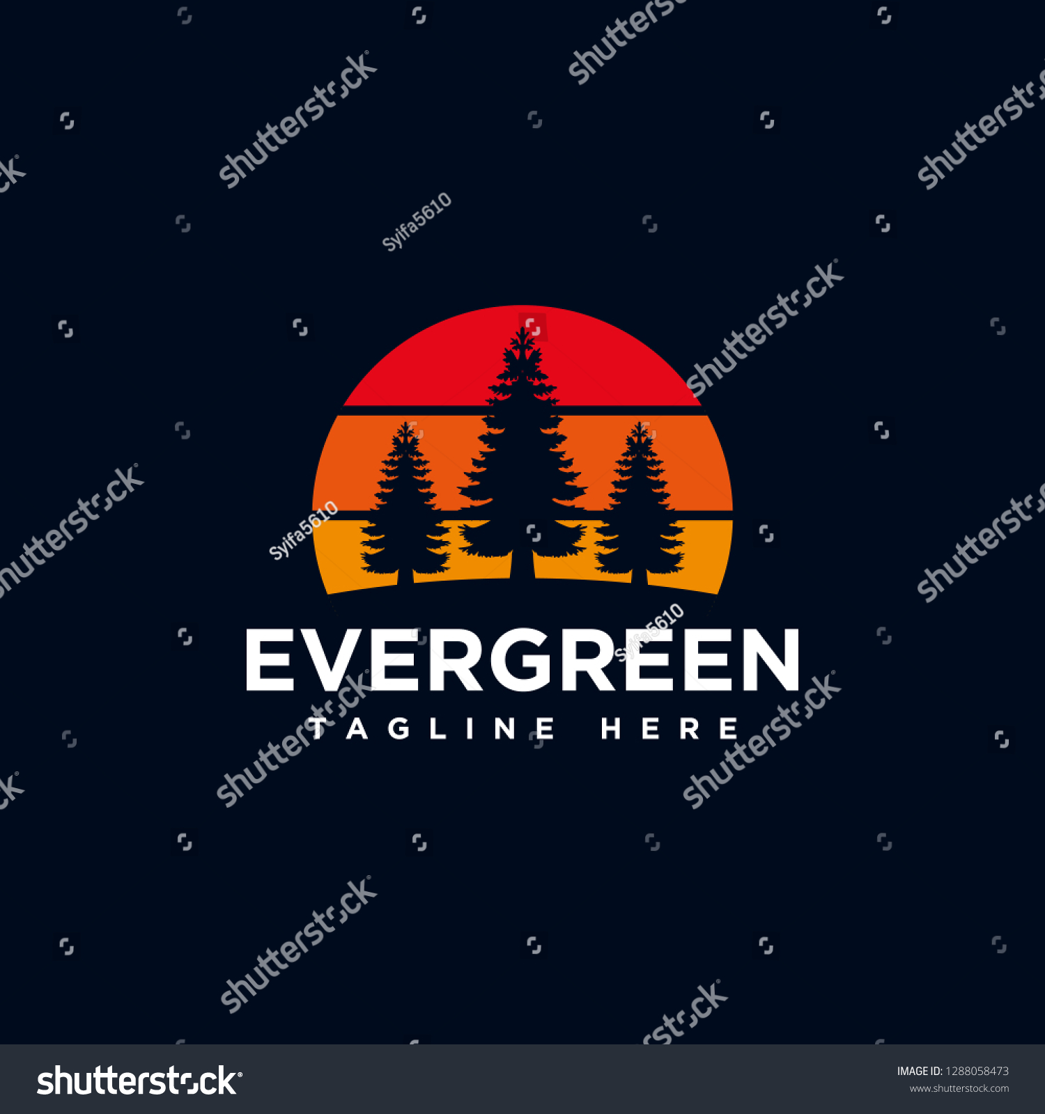 Tree Evergreen Logo Pine Tree Logo: เวกเตอร์สต็อก (ปลอดค่าลิขสิทธิ์ ...