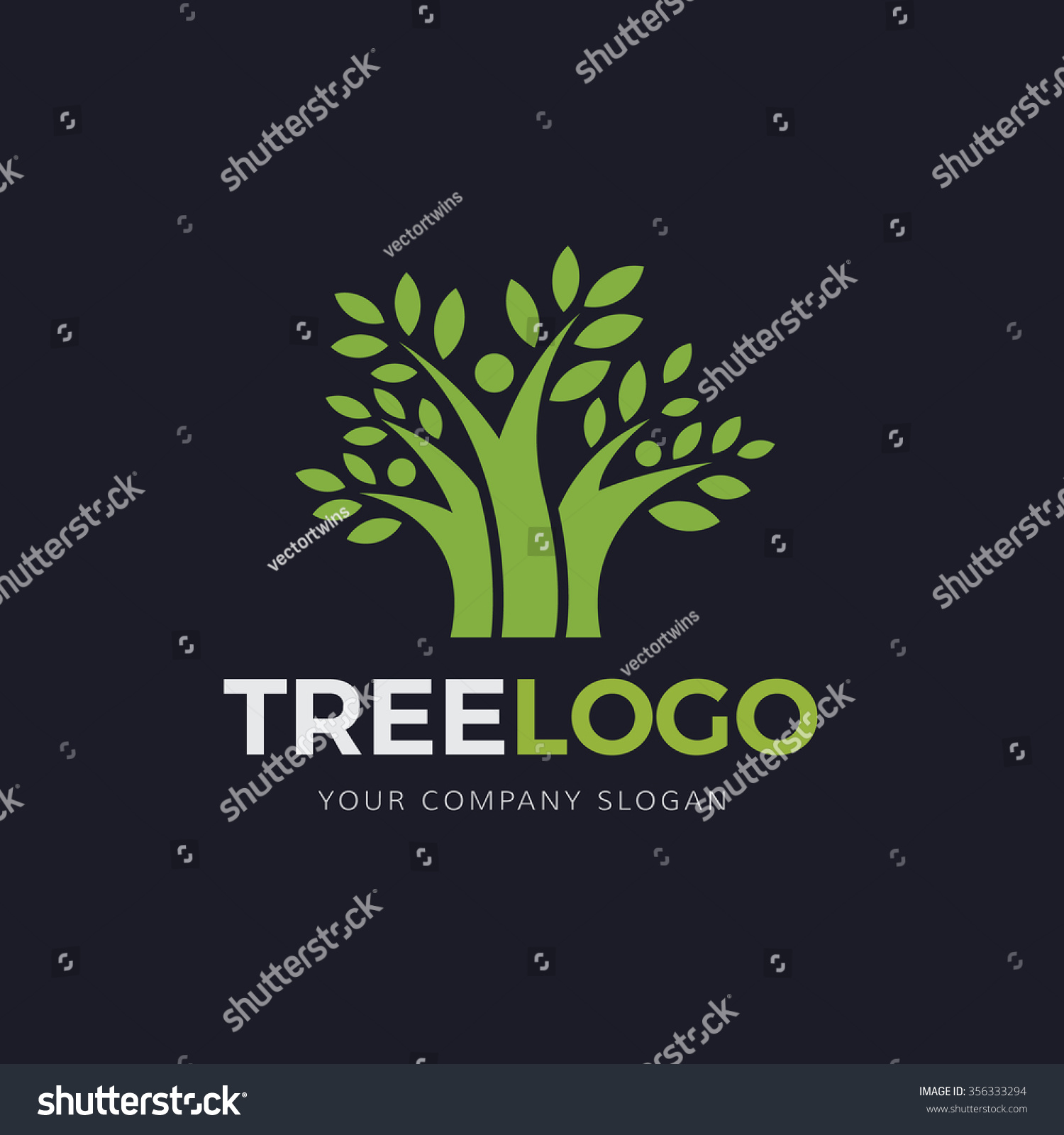 Tree Family Logo Template Stock Vector (Royalty Free) 356333294
