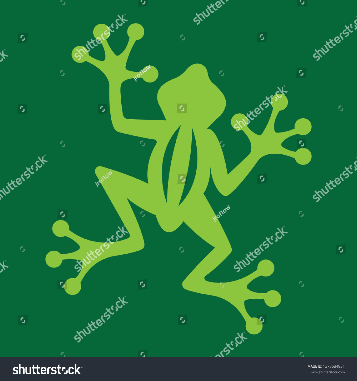 Tree Frog Silhouette Stock Vector (Royalty Free) 1373684831